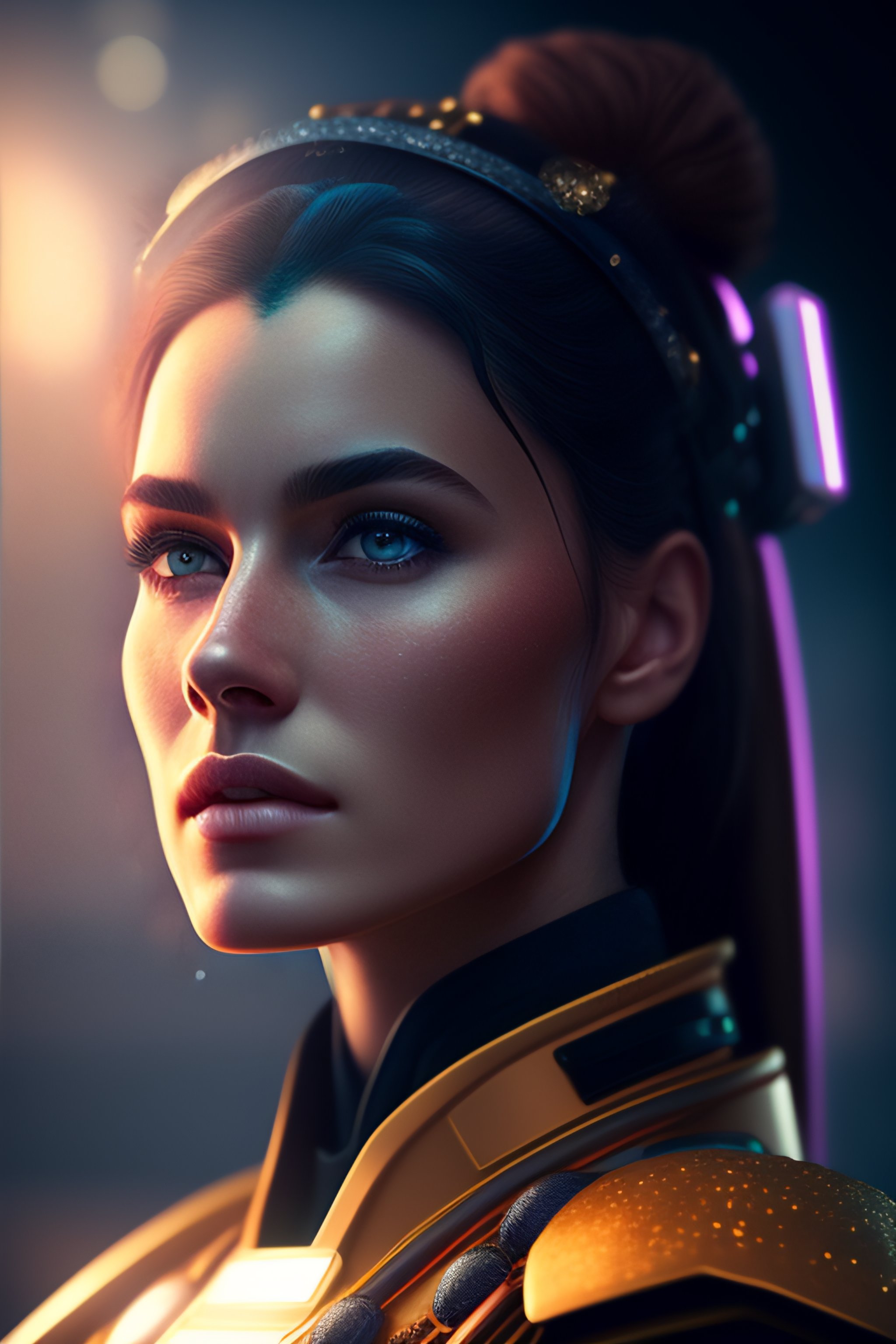 Lexica - The future interstellar female warrior, beautiful.ultra clear ...