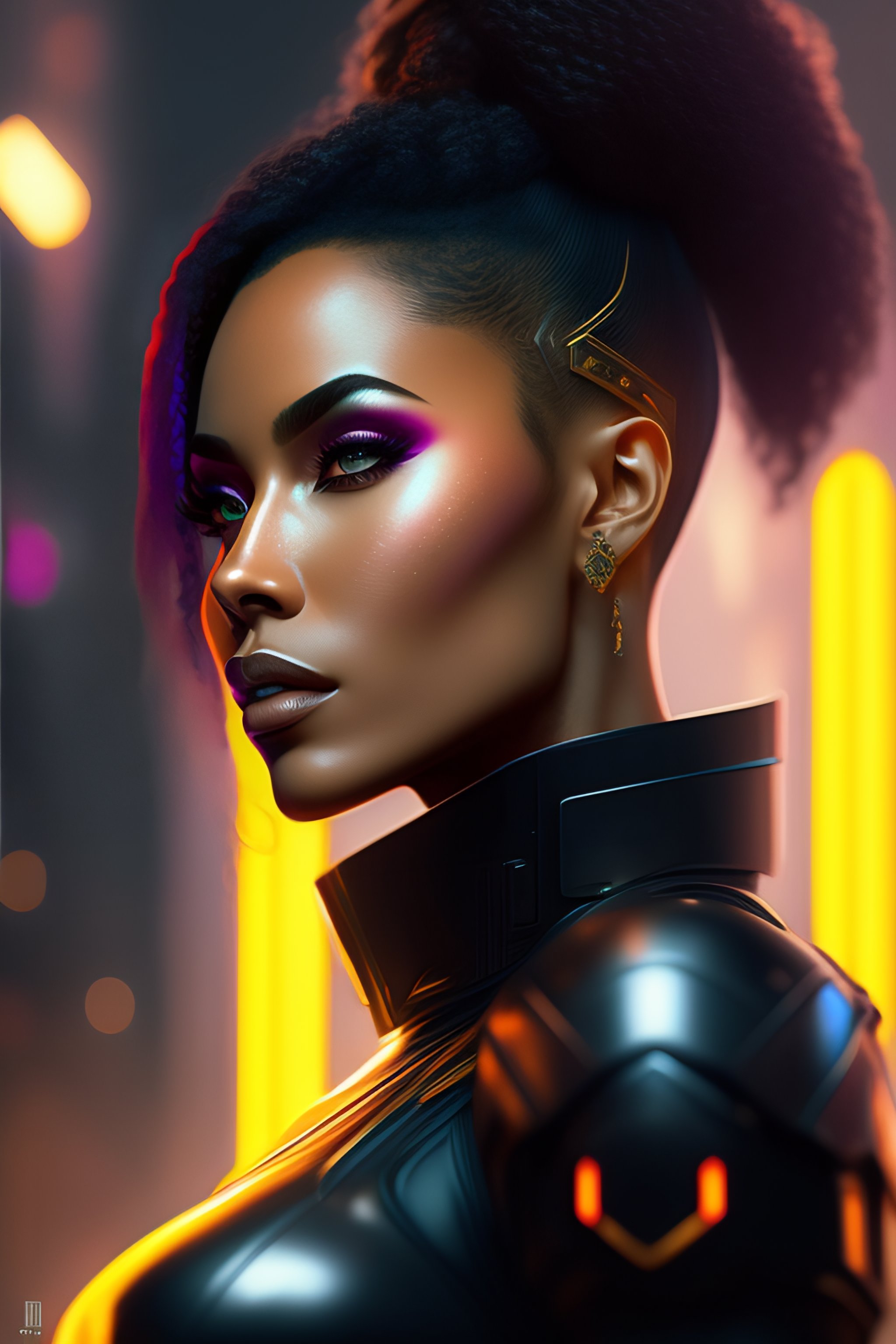Lexica - Profile!! cyberpunk android portrait, light skin, sci-fi armor ...