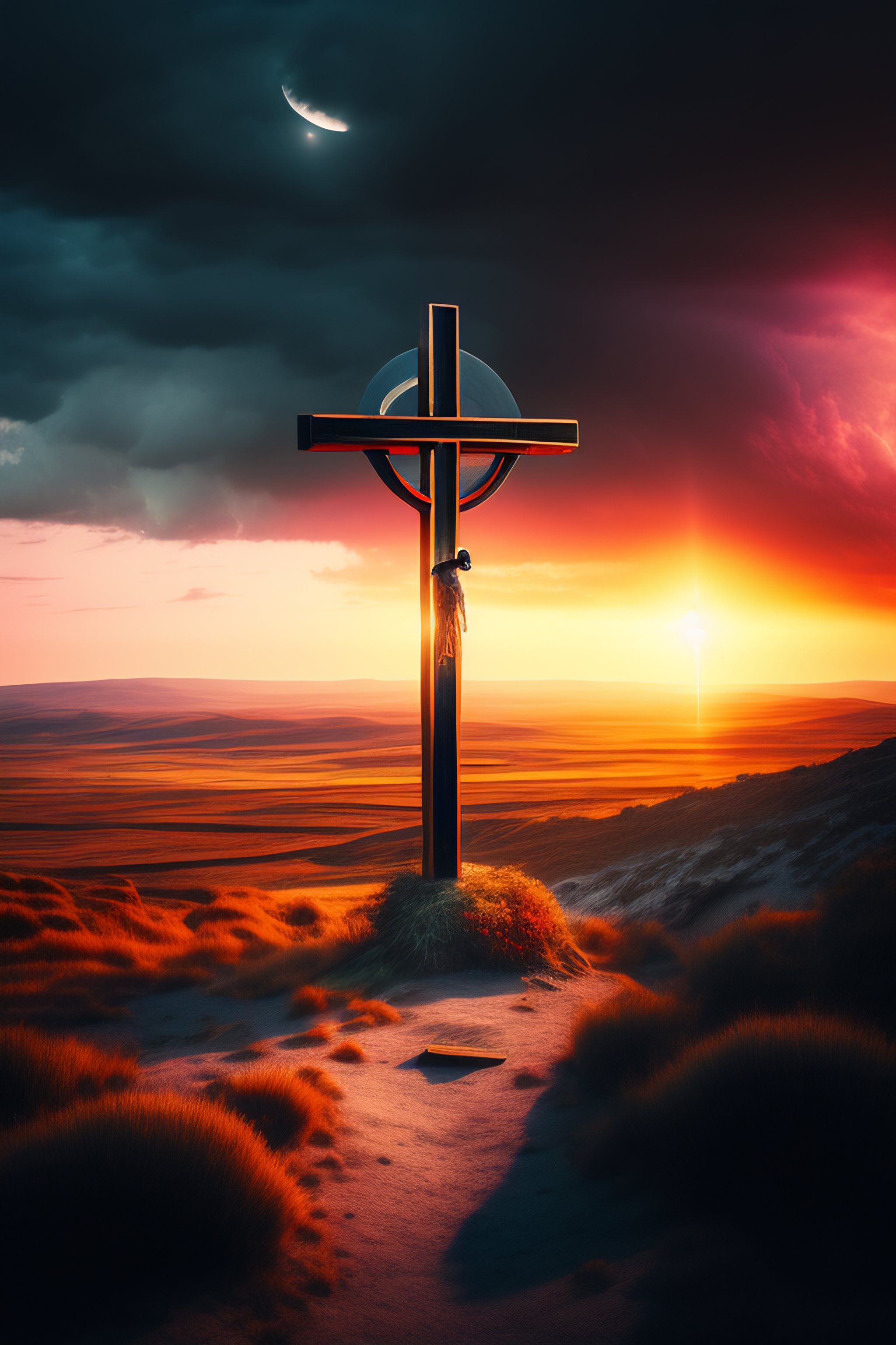 Lexica - Memento mori, latin text, cyperpunk, scene of the crucifixion ...