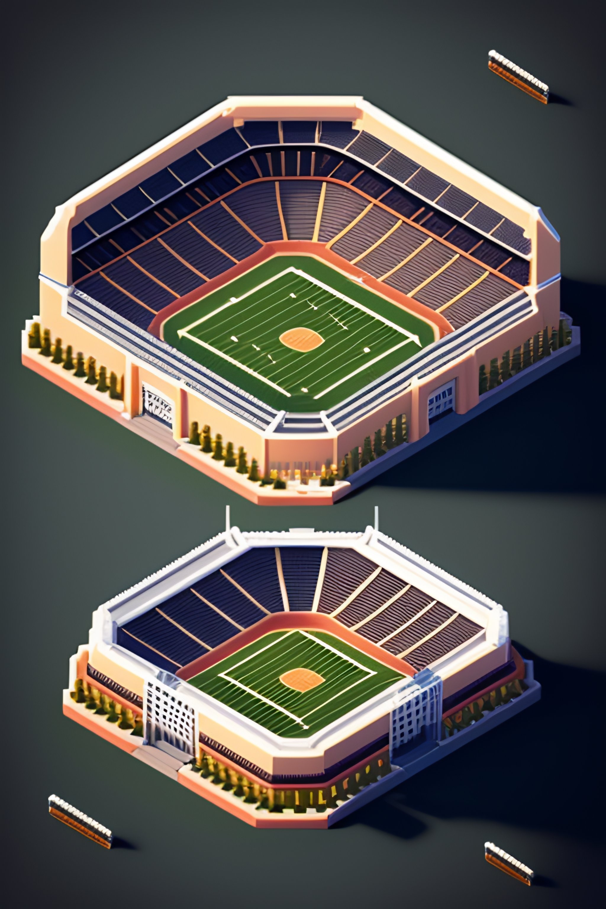 Lexica - Stadium design, hyper-realistic rendering, isometric pixelart ...