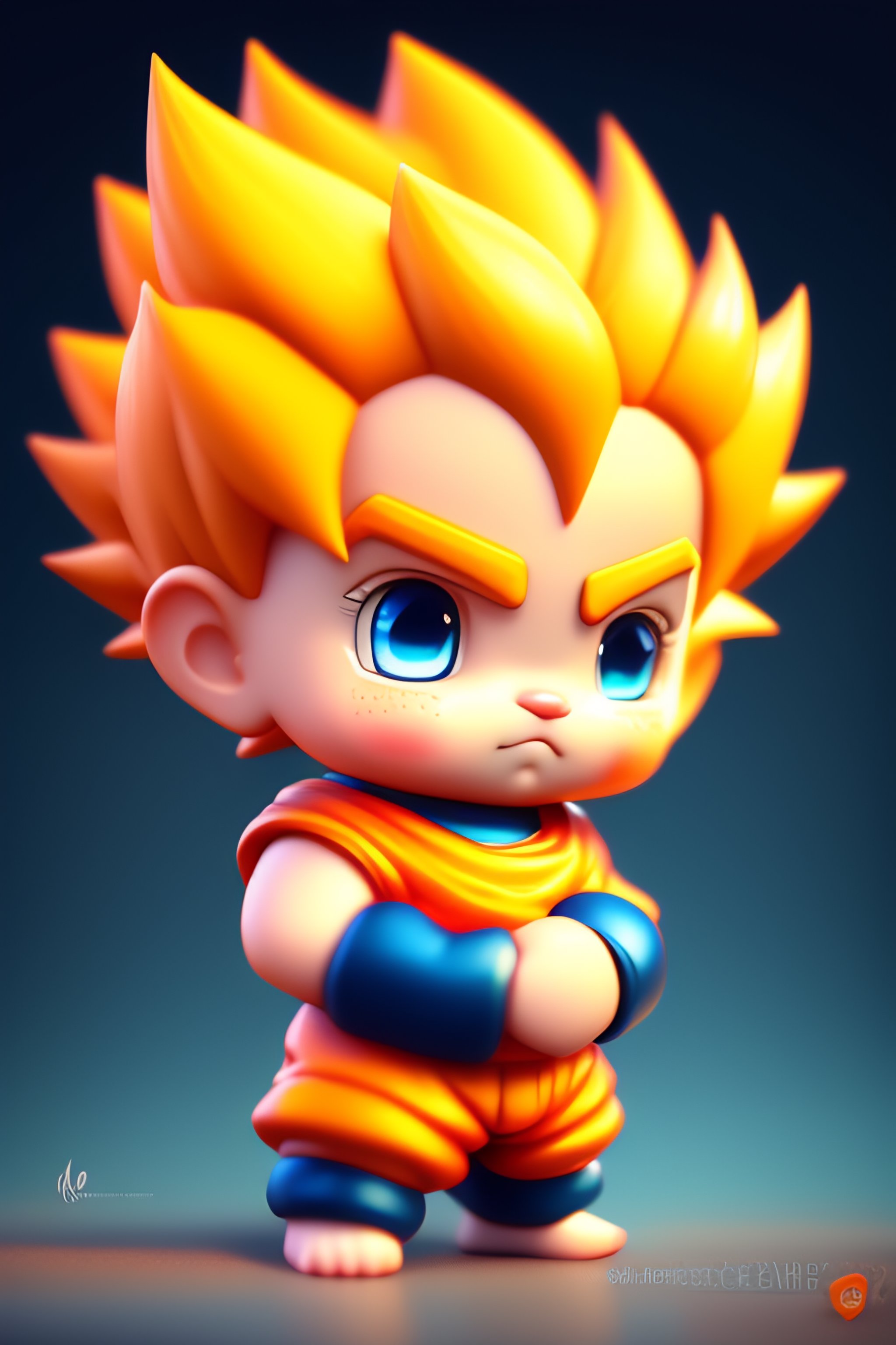 Lexica - Cute and adorable cartoon goku baby, fantasy, dreamlike ...
