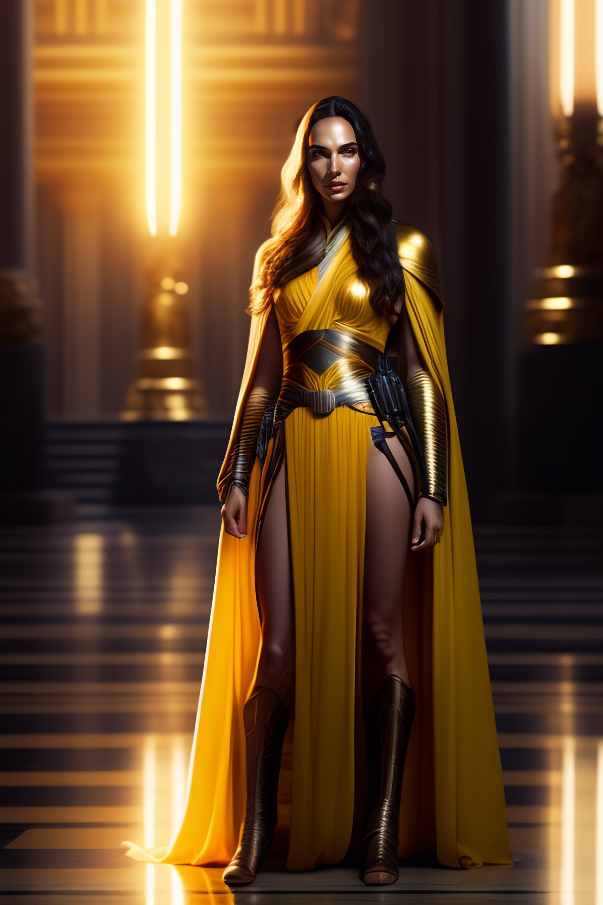 Lexica - Gal gadot is a jedi with a lightsaber in right hand, Greek ...