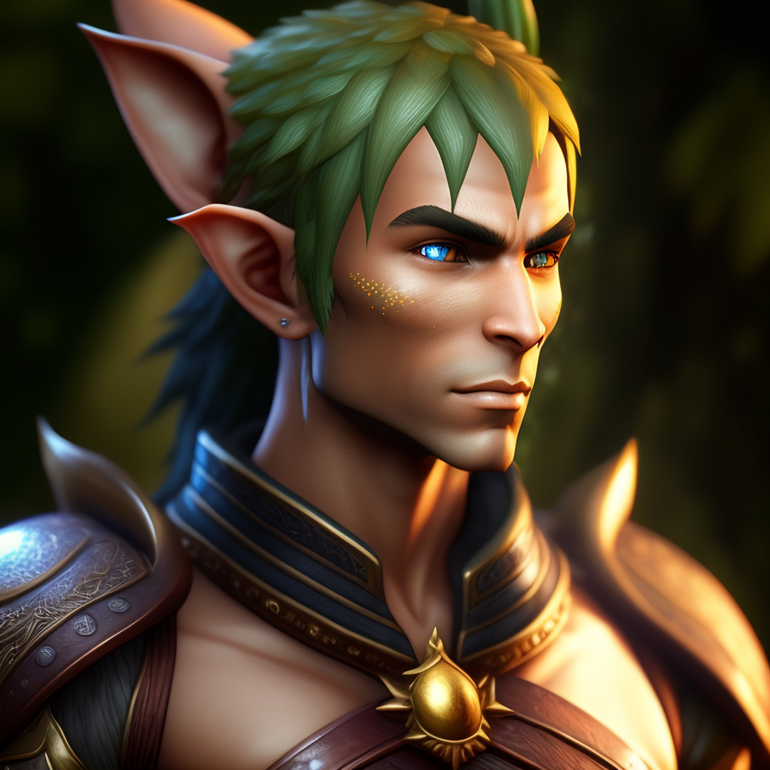 Lexica - Nature elf evolved character 2d