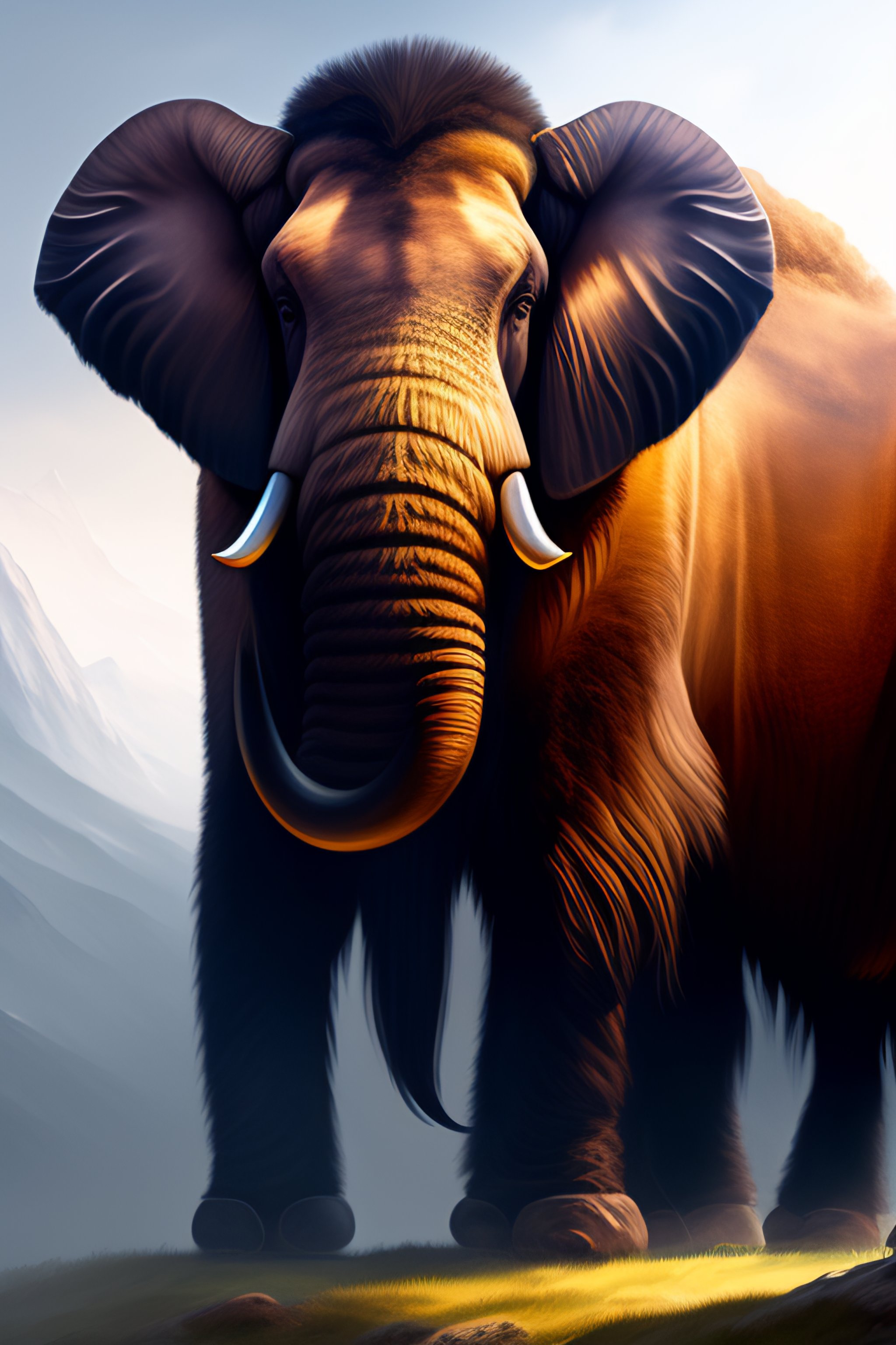 Lexica - Prehistoric mammoth, super powers,elegant, highly detailed ...