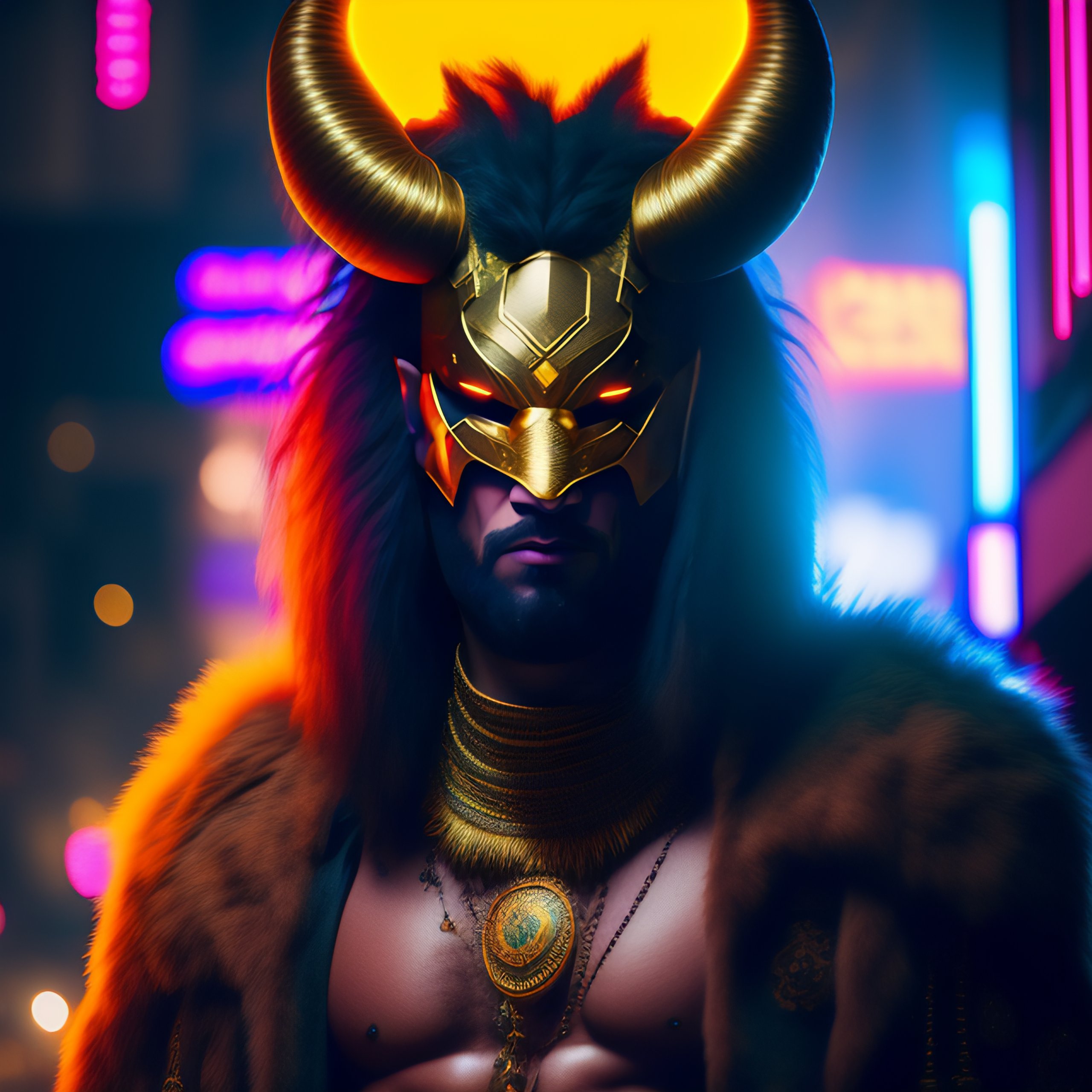 Lexica - Wide angle longshot of a mysterious balkan man wearing a hairy ...