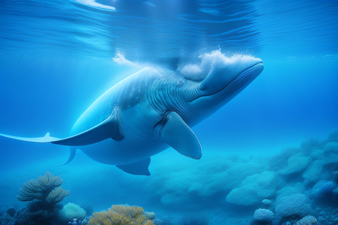 Lexica - Photo realistic, wide lens. Scarred sperm whales. Underwater ...