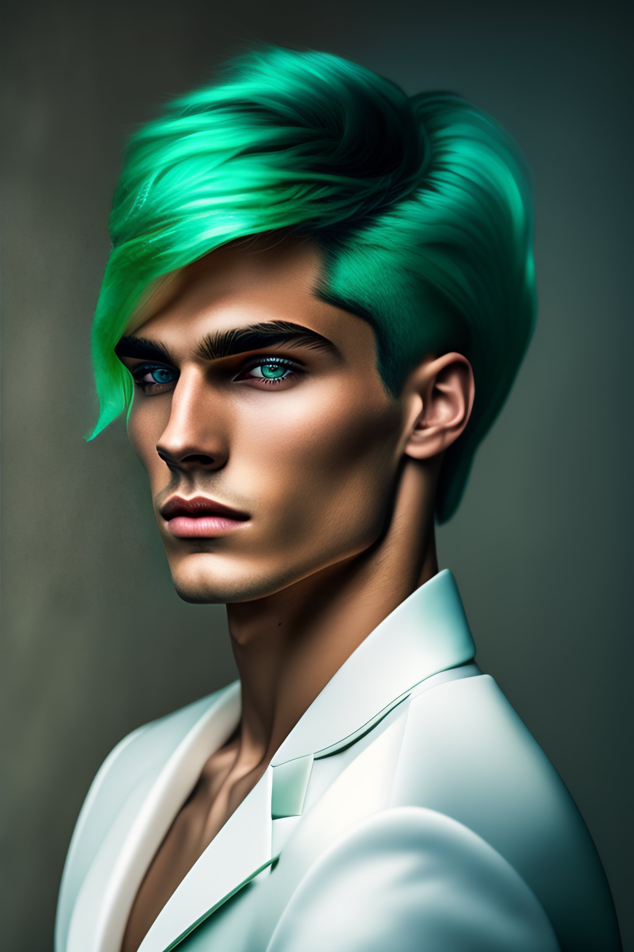 Lexica - Protrait, photograph, androgynous young man, oval jaw ...