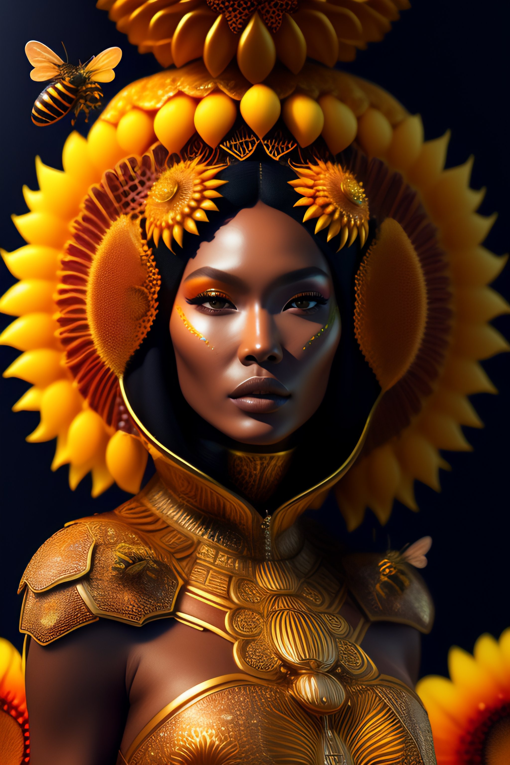 Lexica - Ultra detailed portrait of human thorax, pam grier foxy brown ...