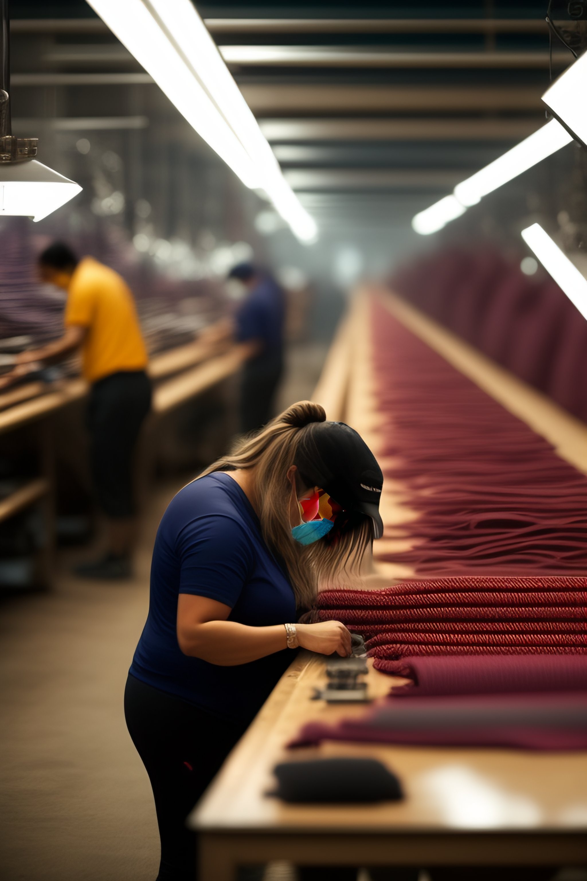 Lexica - Many people working at sweatshop