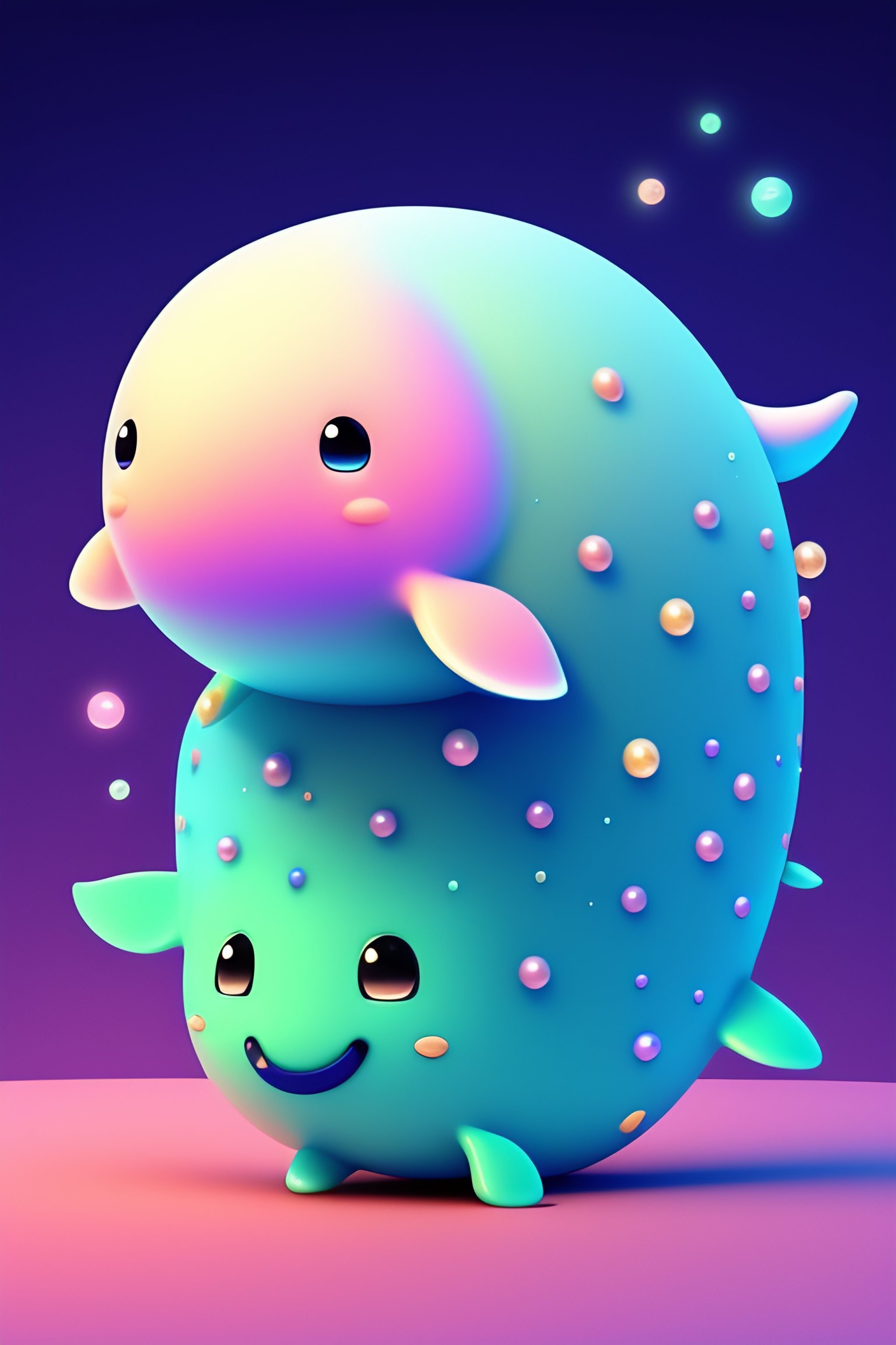 Lexica - CUTE AND ADORABLE CARTOON FLUFFY WHALE, PARTY, FANTASY ...