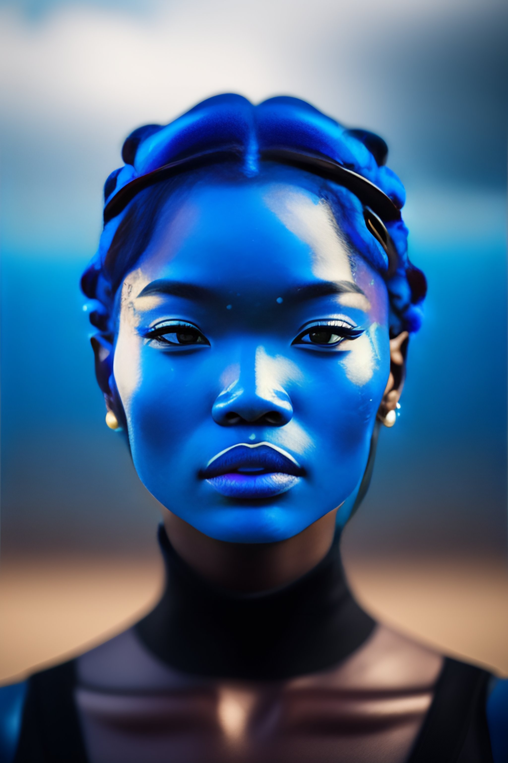 Lexica - Blue skin human