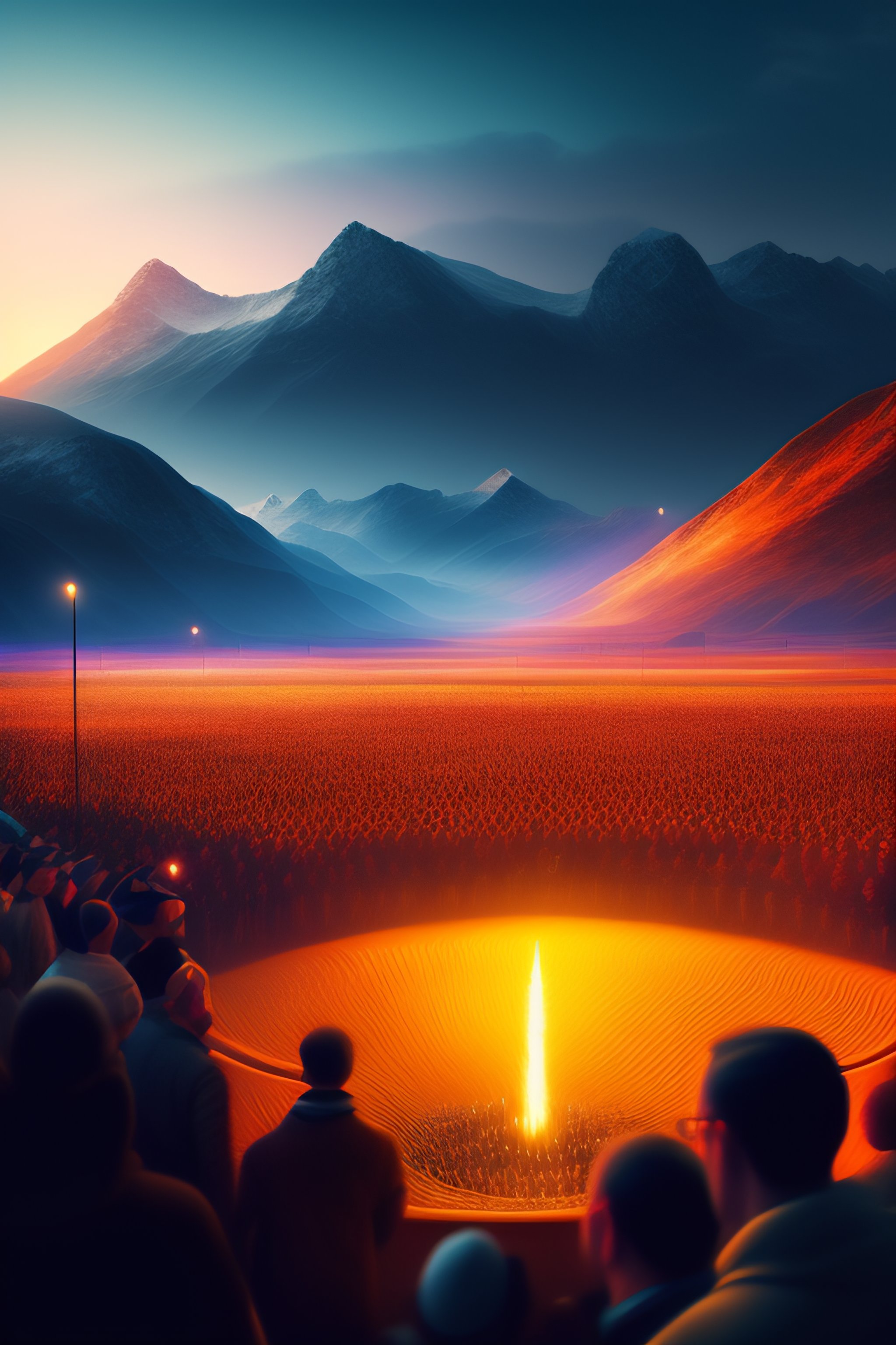 Lexica - Crowd, 3D, SCA art, abstract