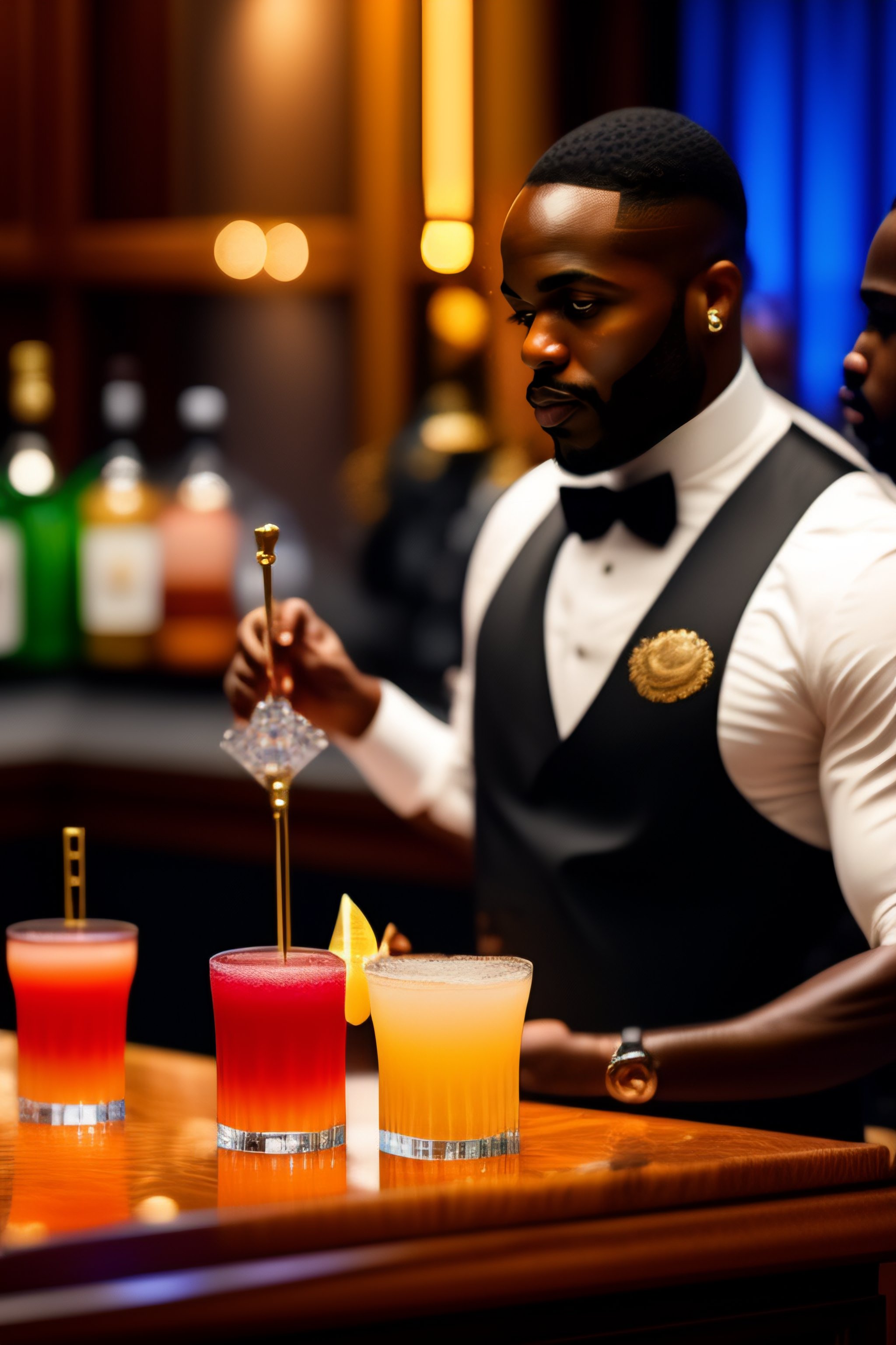 Lexica - Black African mixologists creating Cocktails mixology in congress