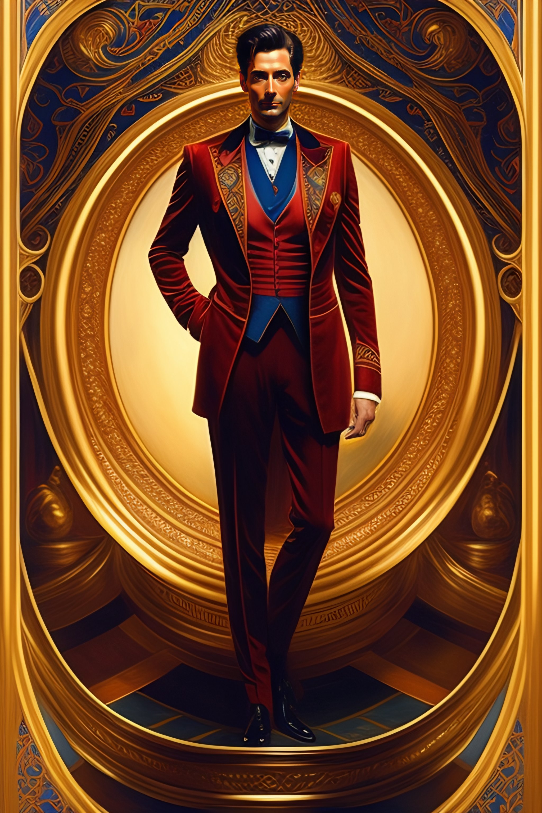 Lexica - Oil portrait of miles edgeworth, intricate, elegant, highly ...