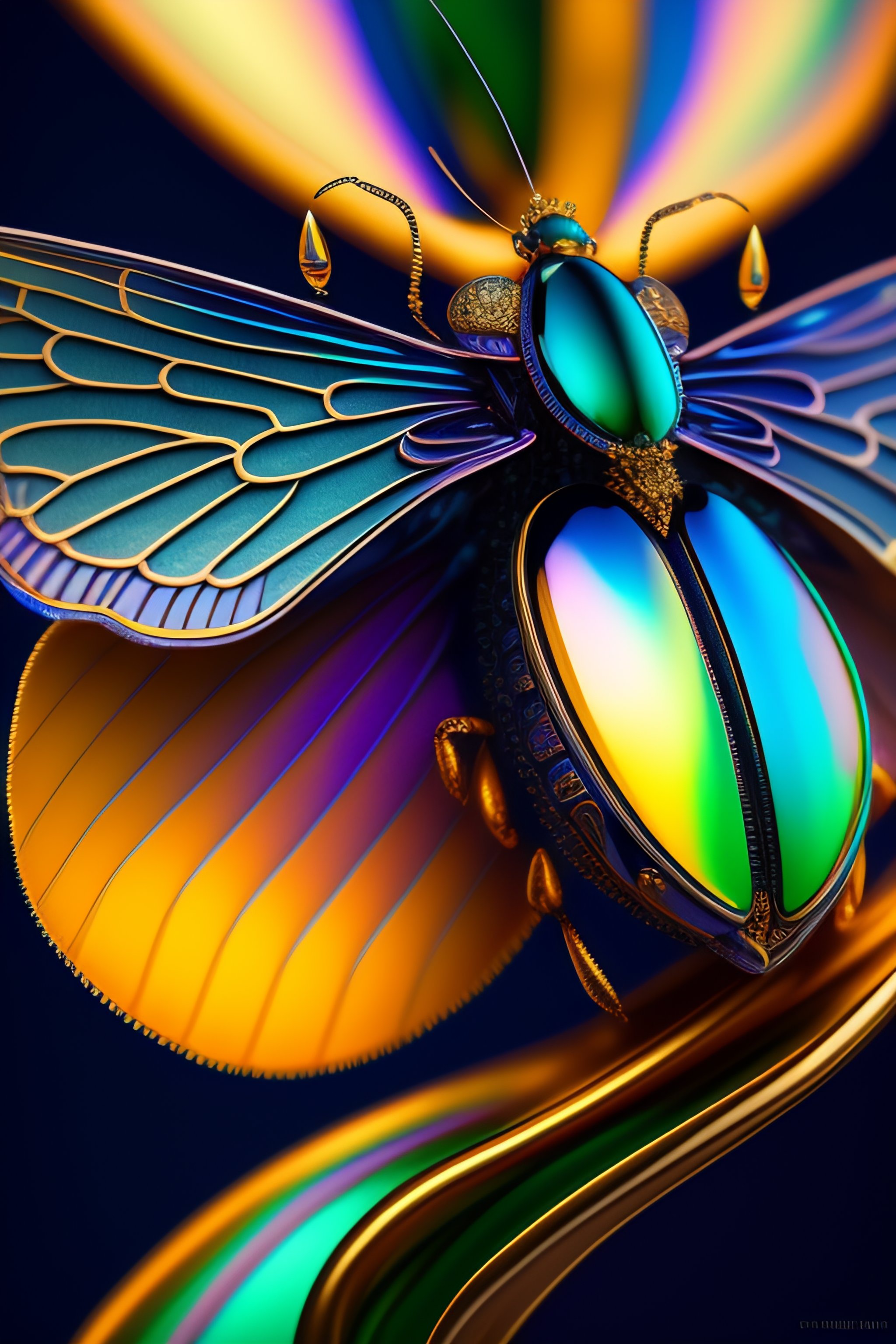 Lexica - Iridescent, flying insect, scales, wings, blues, textured ...