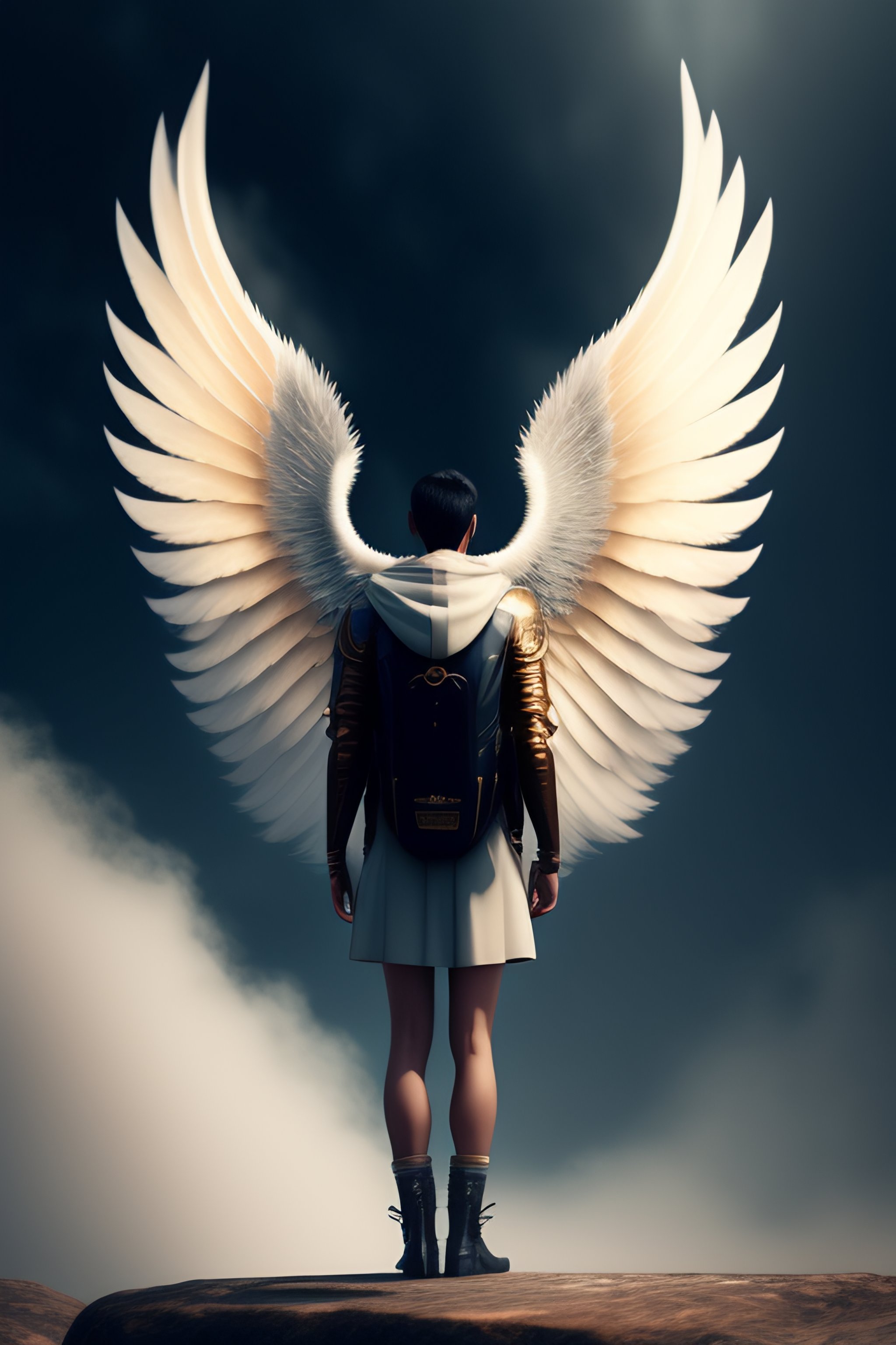 Lexica - A human that have wings and tail