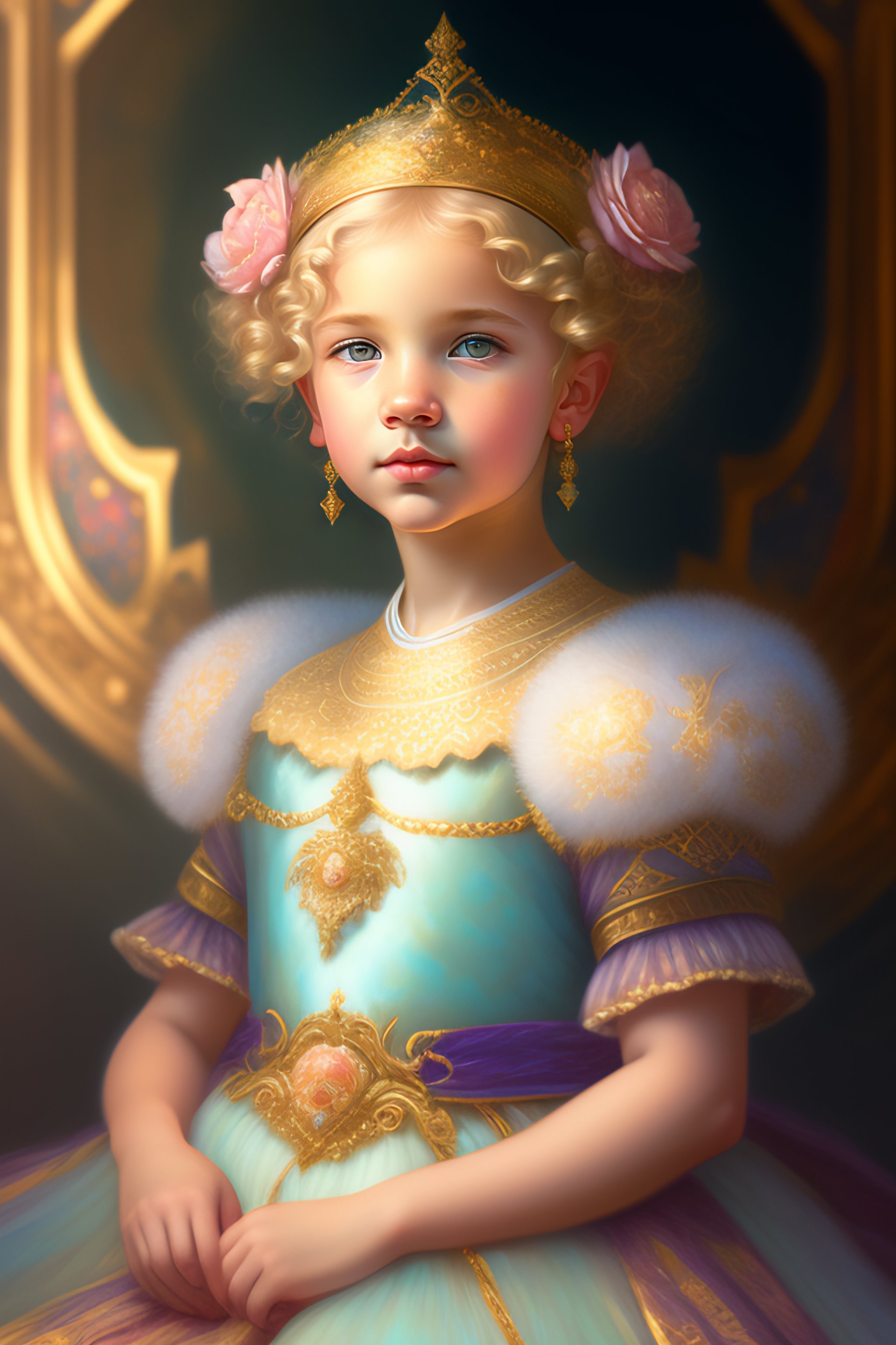 Lexica - Highly detailed venetian rococo portrait of a short hair blond ...