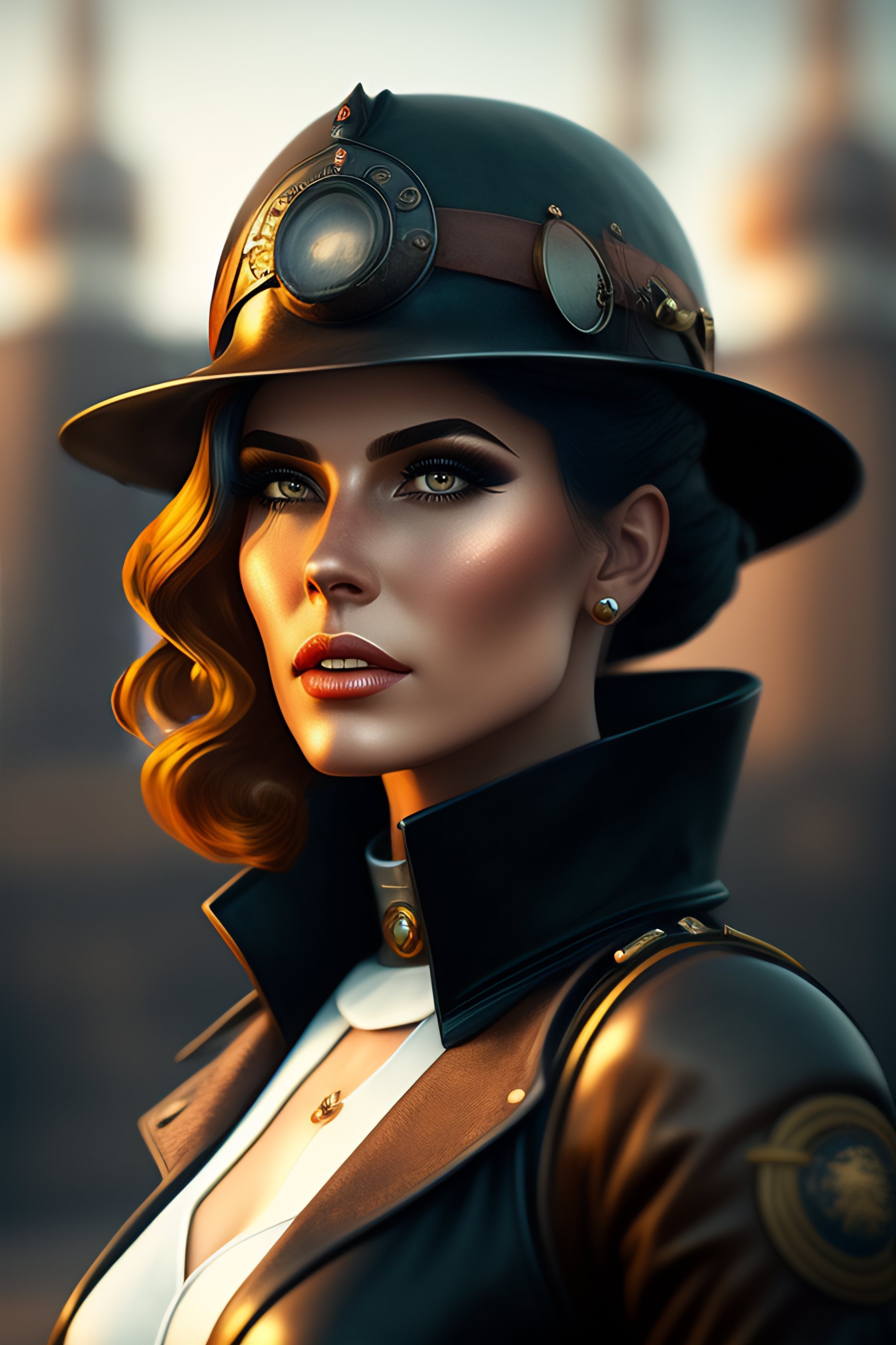 Lexica - Dieselpunk style girl, 8k