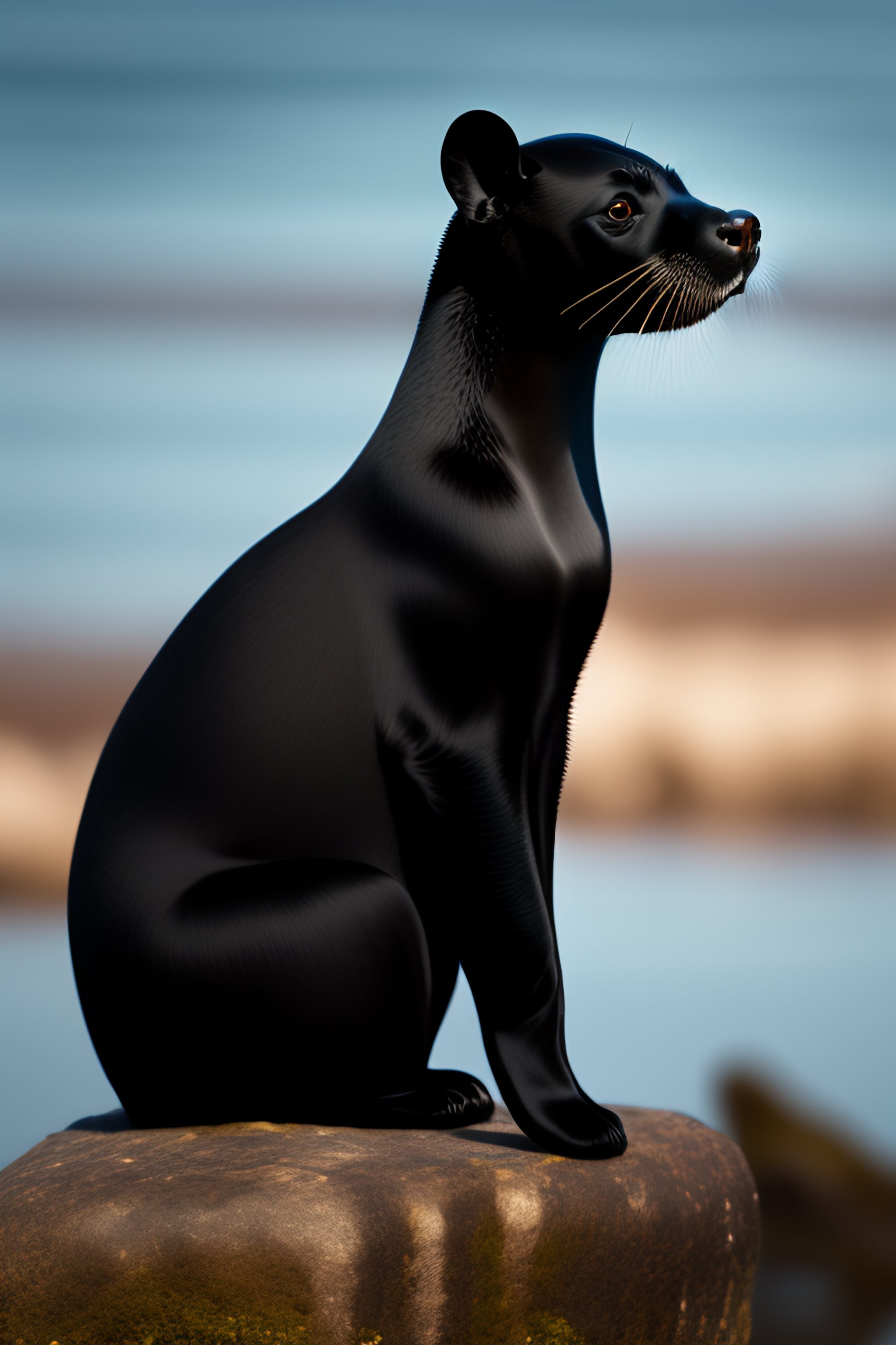 Lexica - A black otter