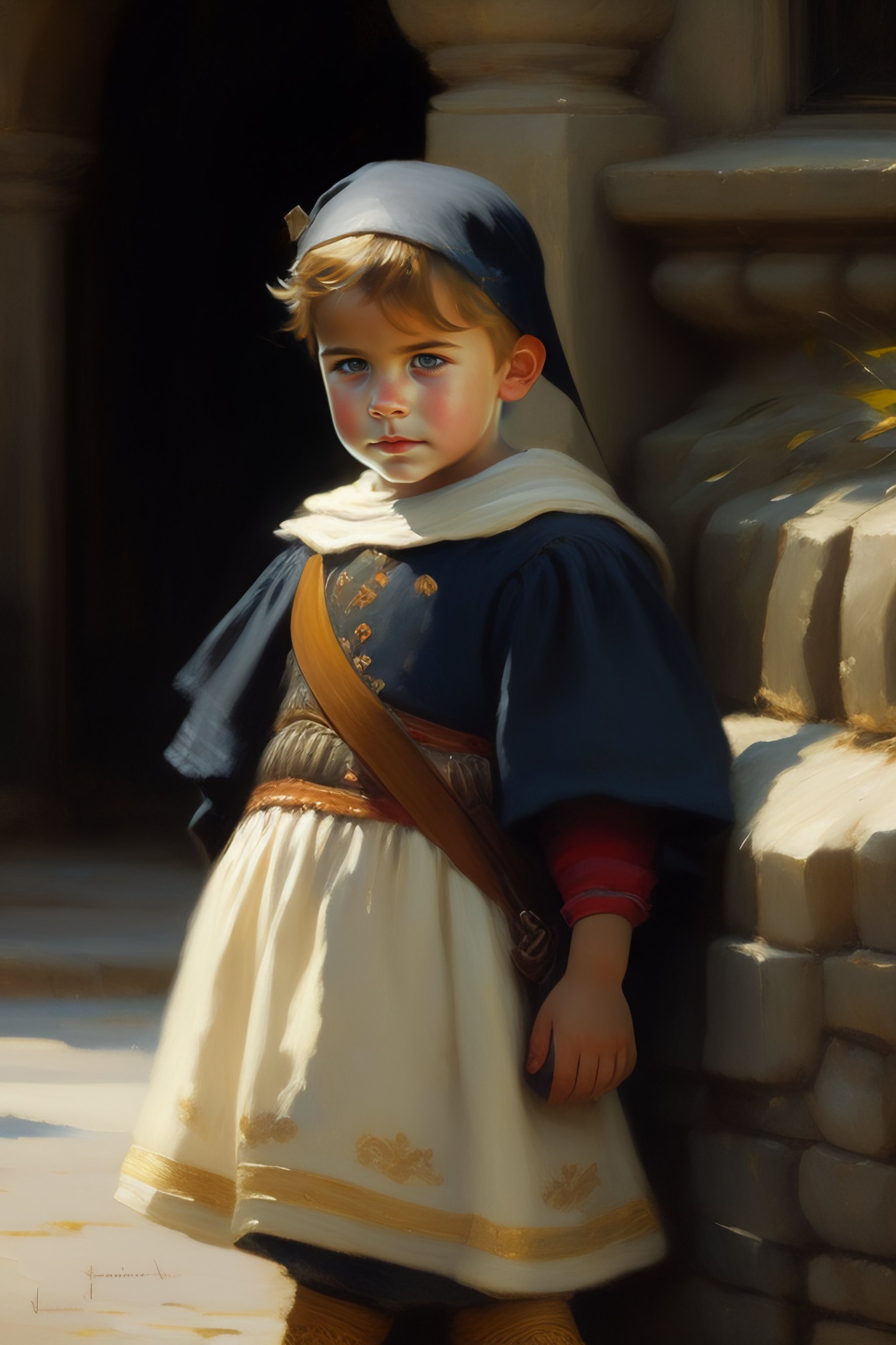 Lexica - A painting of peasant child, medieval clothing, by Jeremy Mann ...