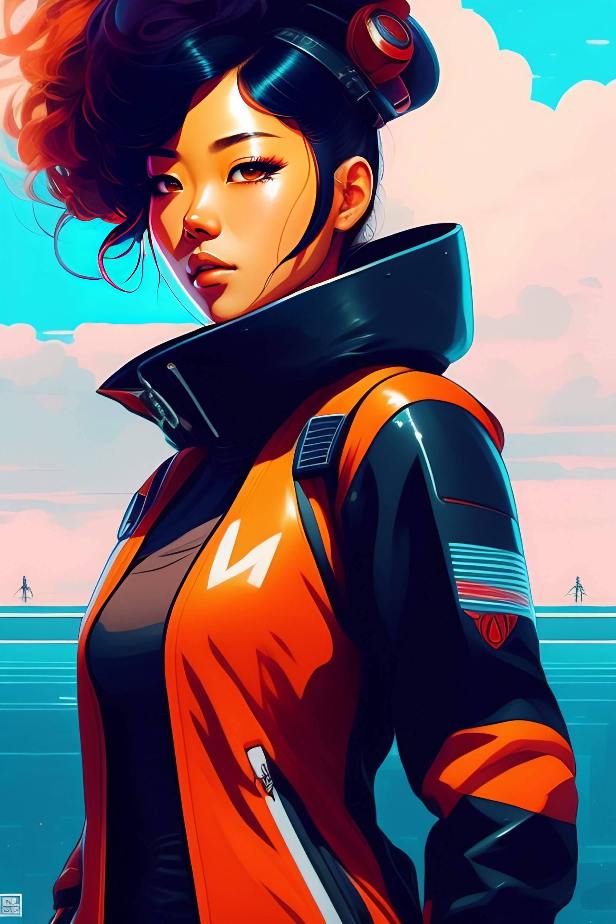 Lexica - Woman cyborg,style of Laurie Greasley, studio ghibli, akira ...