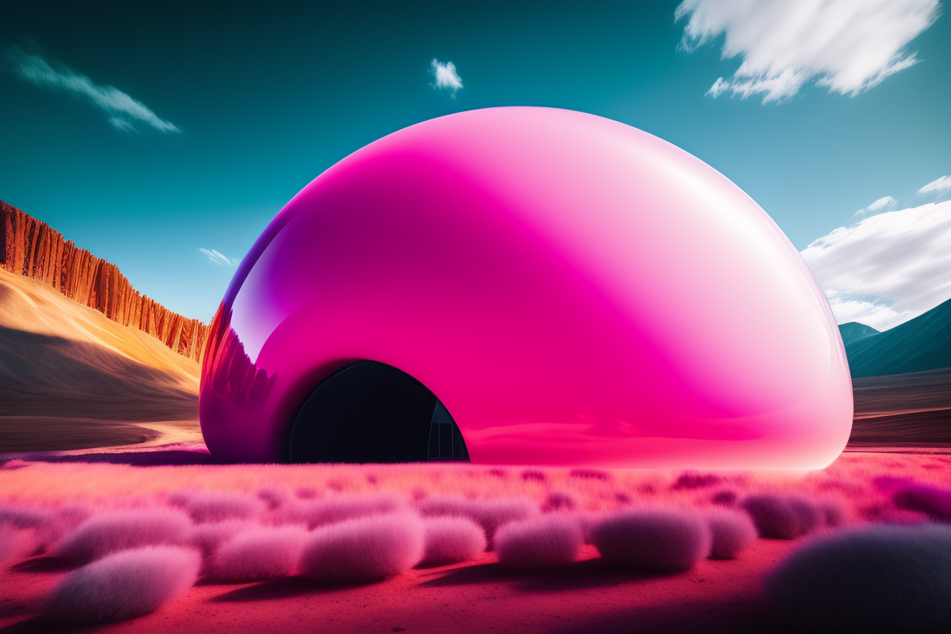 Lexica - A strange huge translucent pvc inflated organic architecture ...