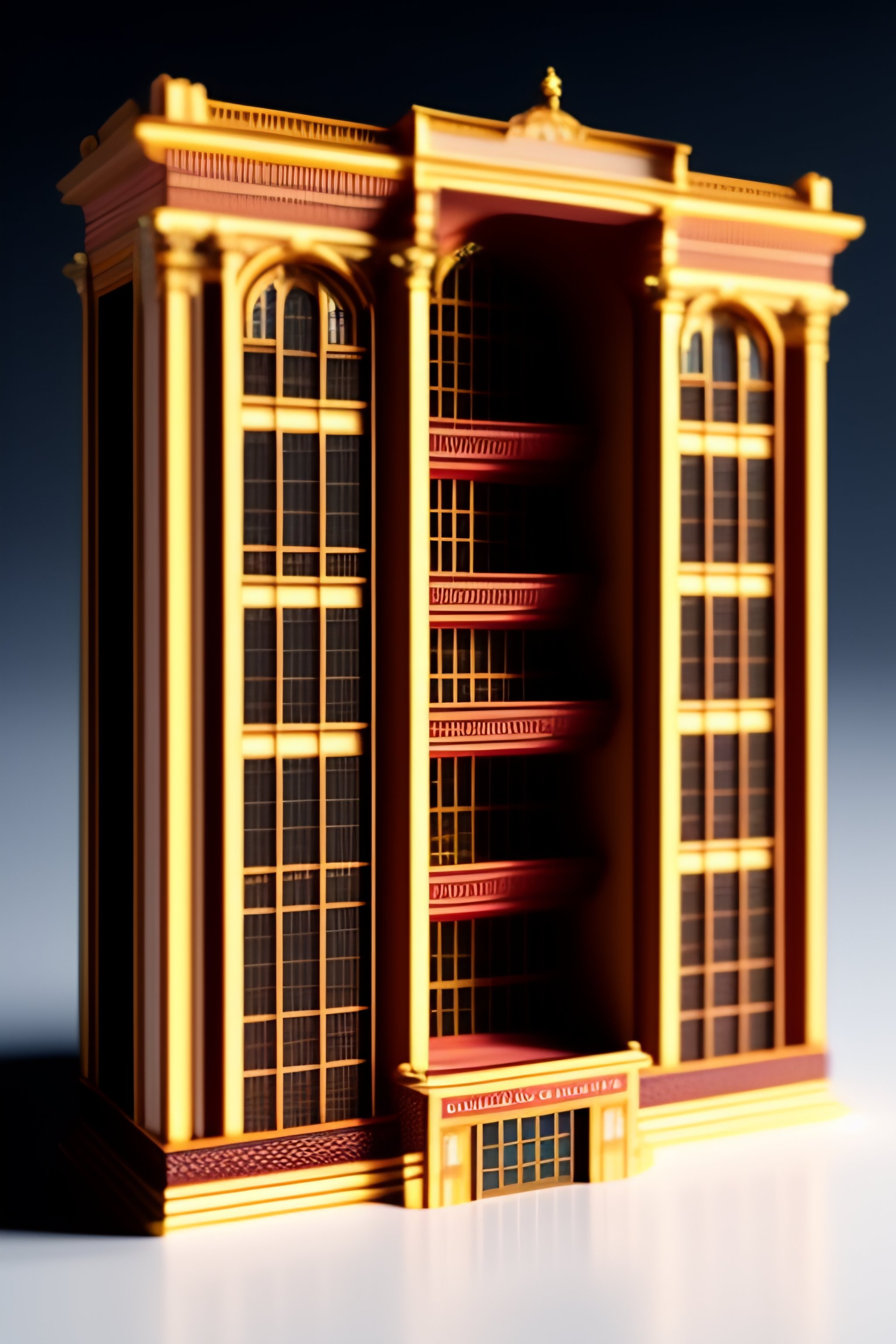 Lexica - A soviet paneled building, miniature, diorama, 3d render, made ...