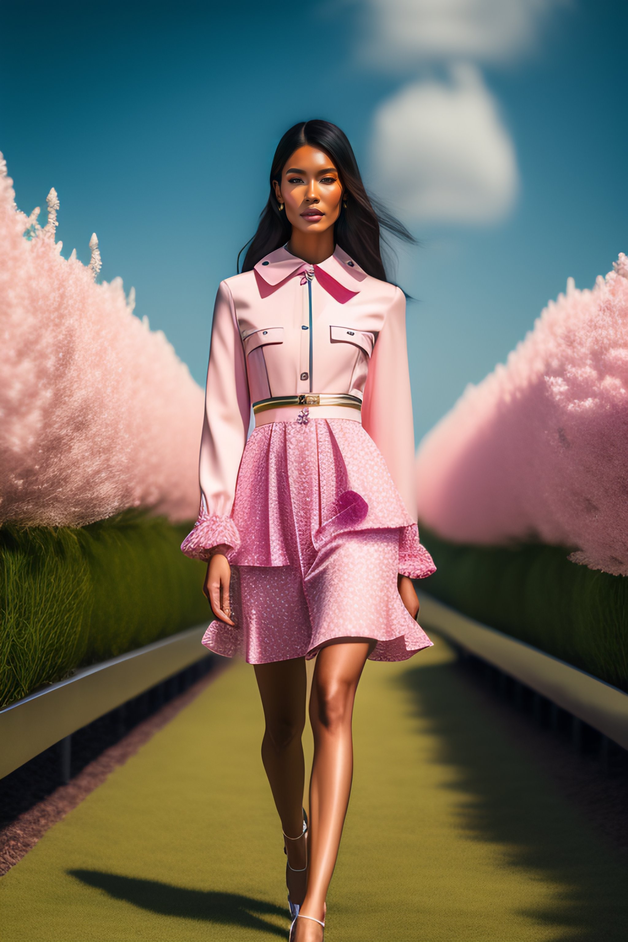 Lexica - Collection photo of model wearing spring Outfit, full body ...