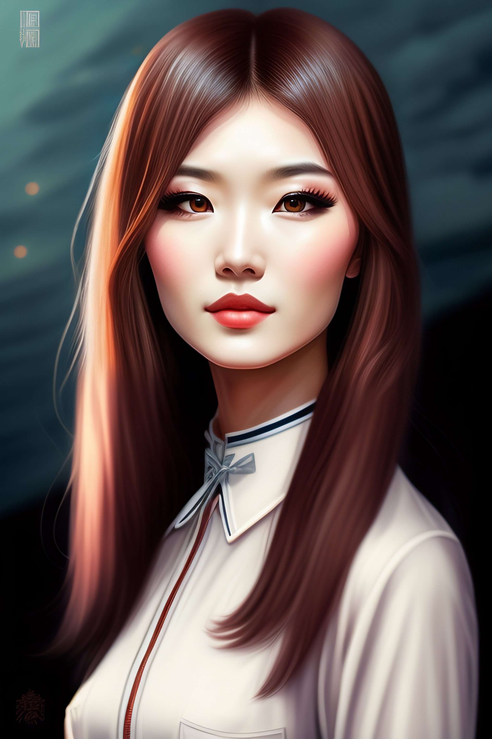 Lexica - Drawing of polish girl with strong jawline, sharp eyes mid 80 ...
