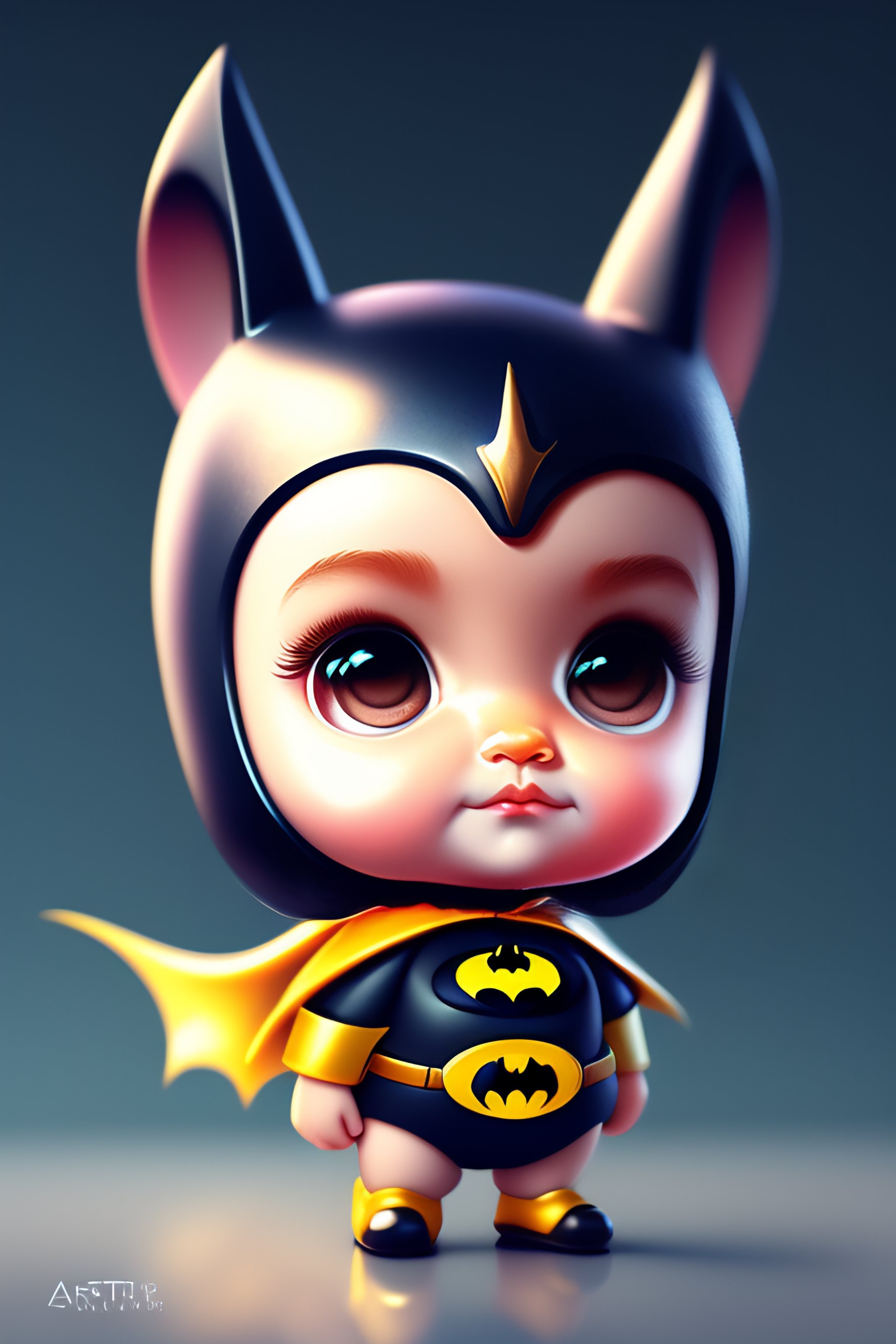 Lexica - Cute and adorable cartoon batman baby, girl, fantasy ...