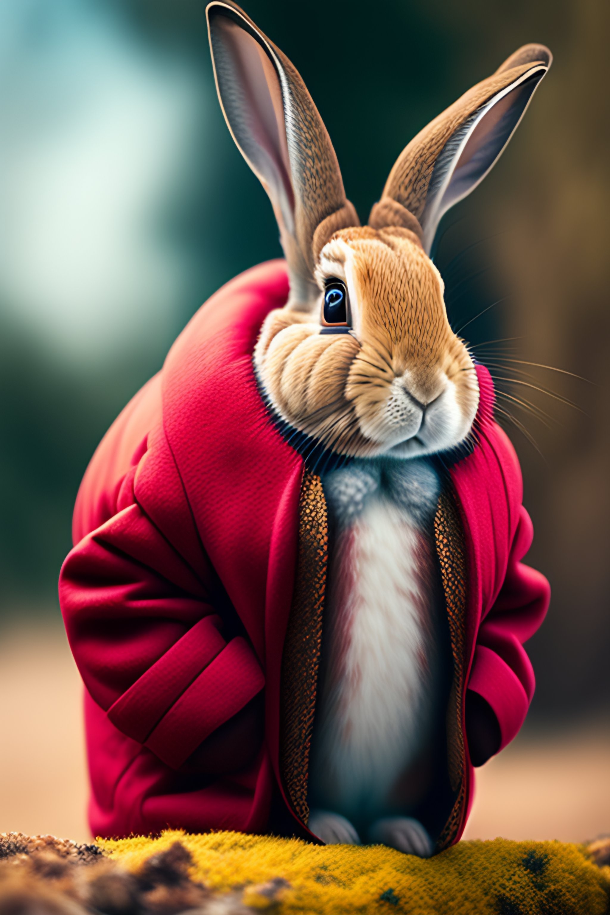 Lexica - A rabbit in a Colombia coat