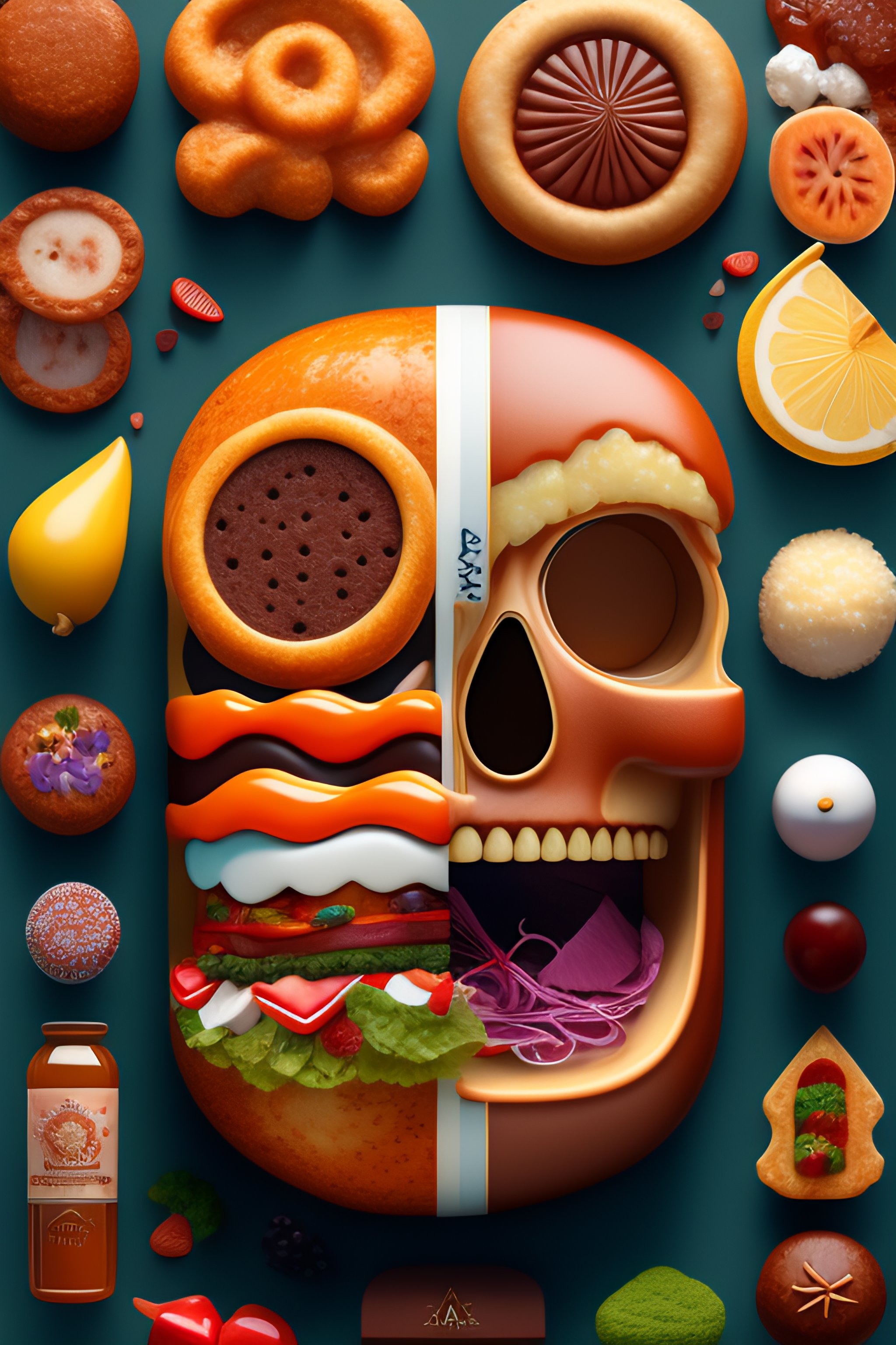 Lexica - The anatomy of a realistic junk food face, an ultrafine ...