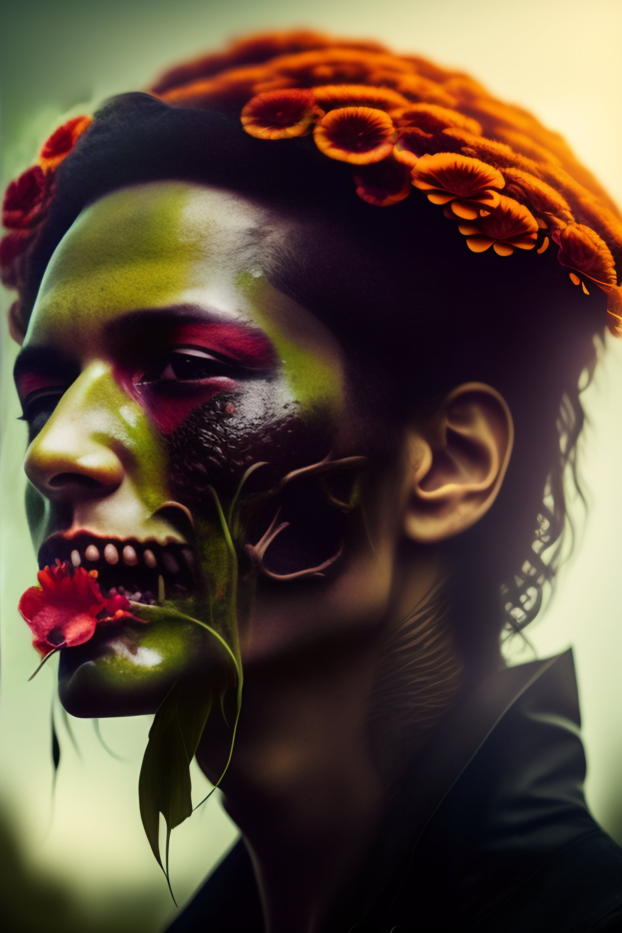 Lexica - A extremely disturbing horror photograph of walking dead ...