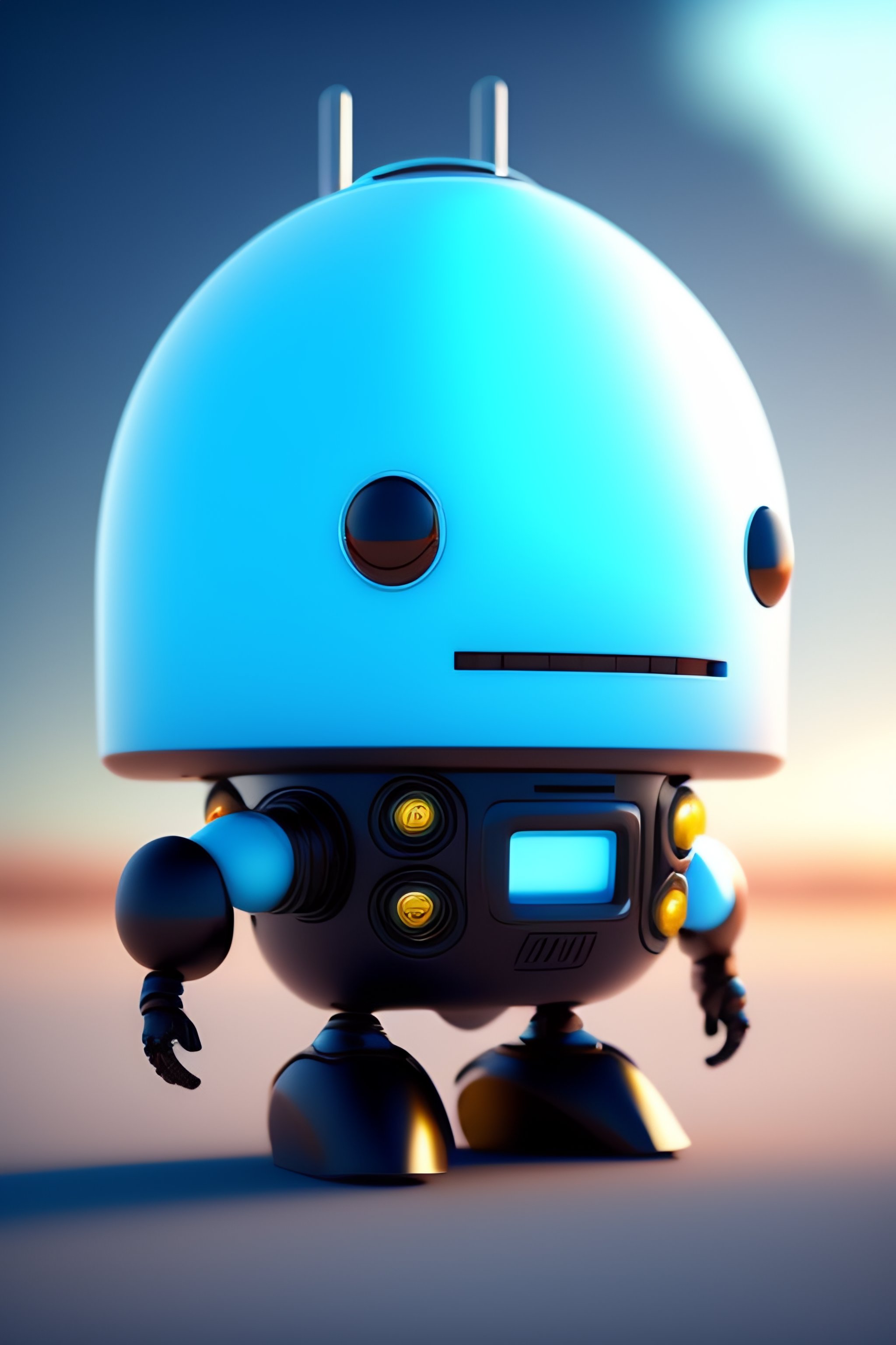 Lexica - Prototype solar powered android robot with led smile, big ...