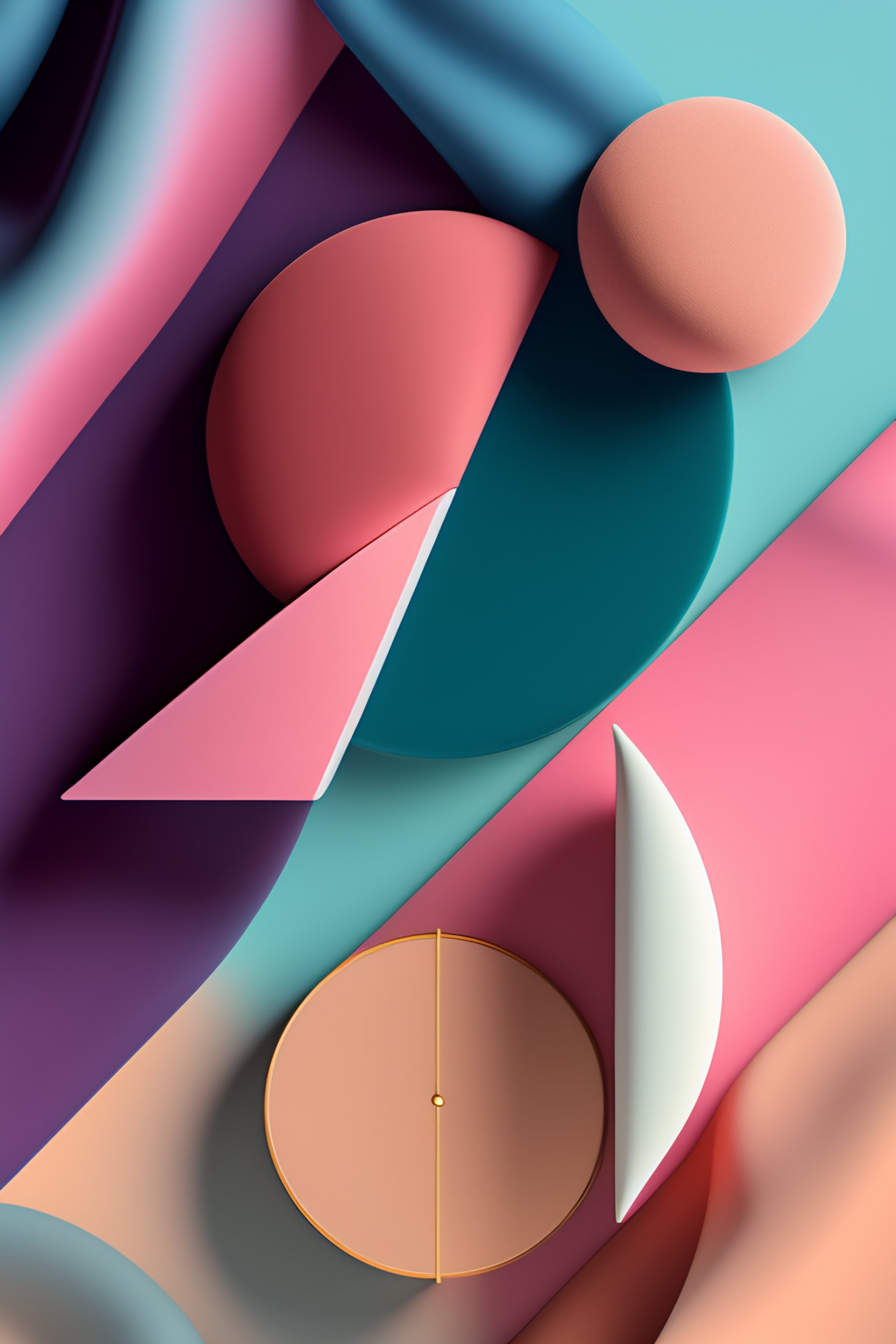 Lexica - "Create a feminine, 3d abstract design using a soft color ...