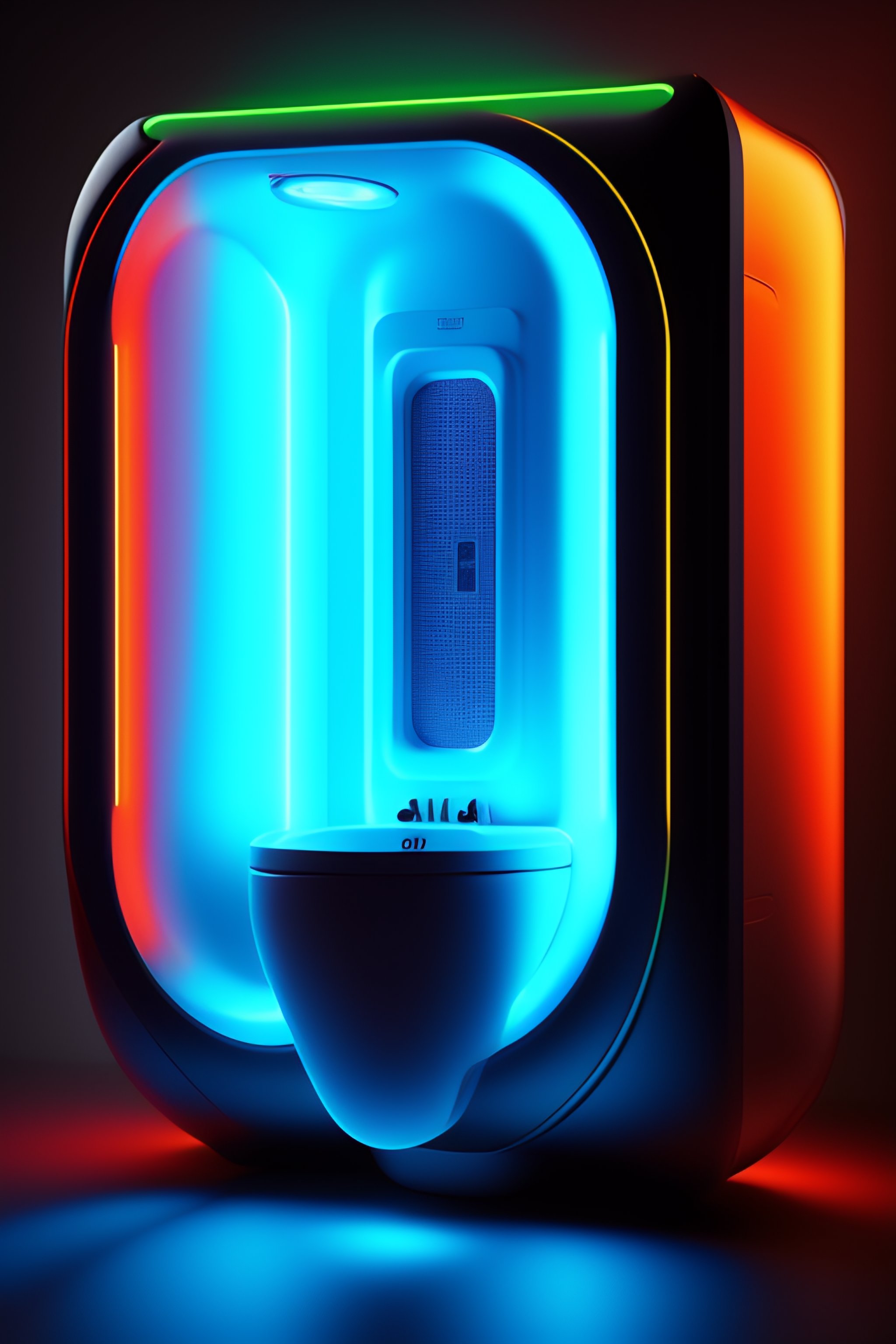 Lexica - A gaming urinal with rgb, cinematic