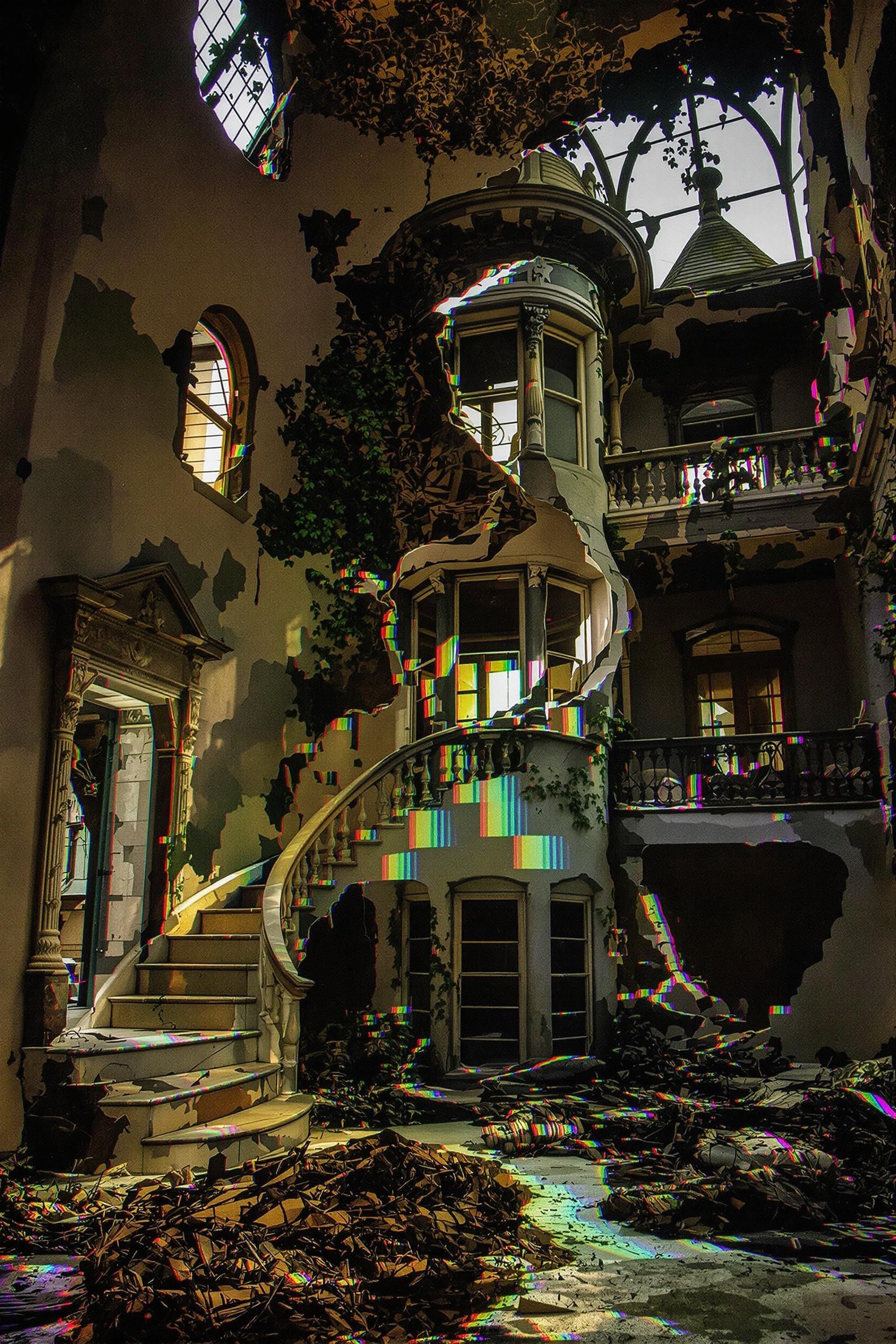 Lexica - Entropic decay, glitch art.