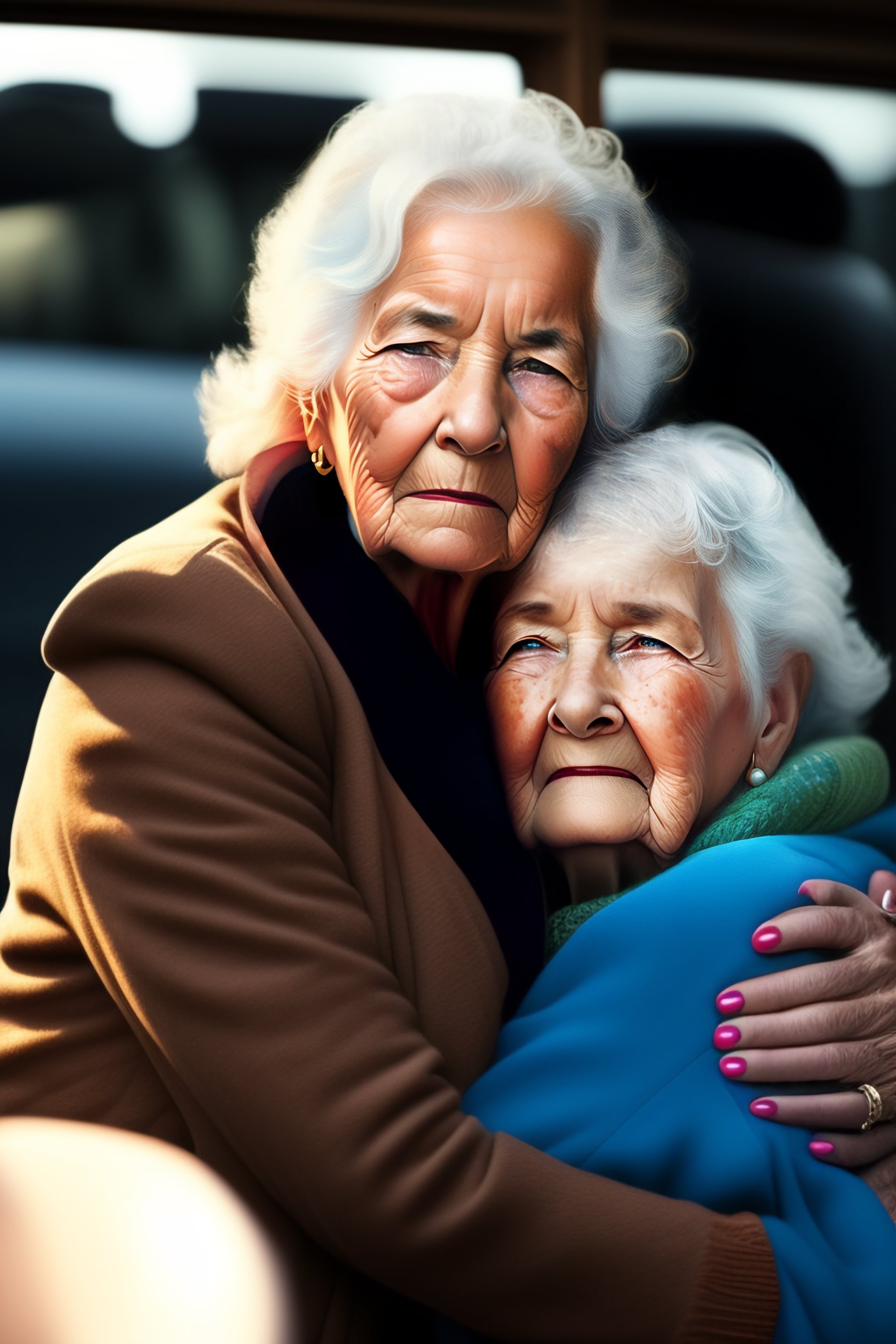 Lexica - Grandmother who says goodbye to her granddaughter because she ...