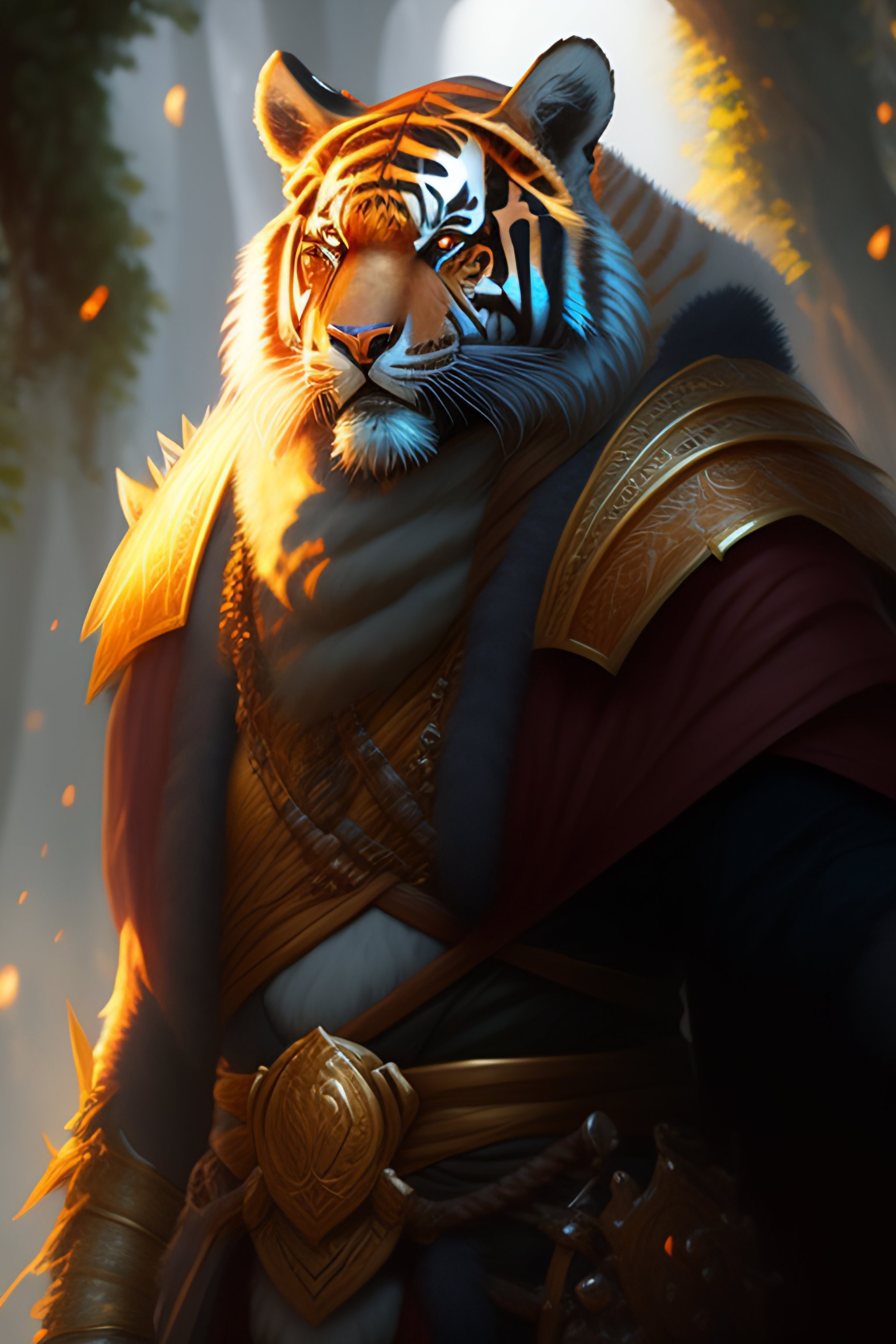 Lexica - Druid, tiger, samurai, by justin gerard and greg rutkowski ...