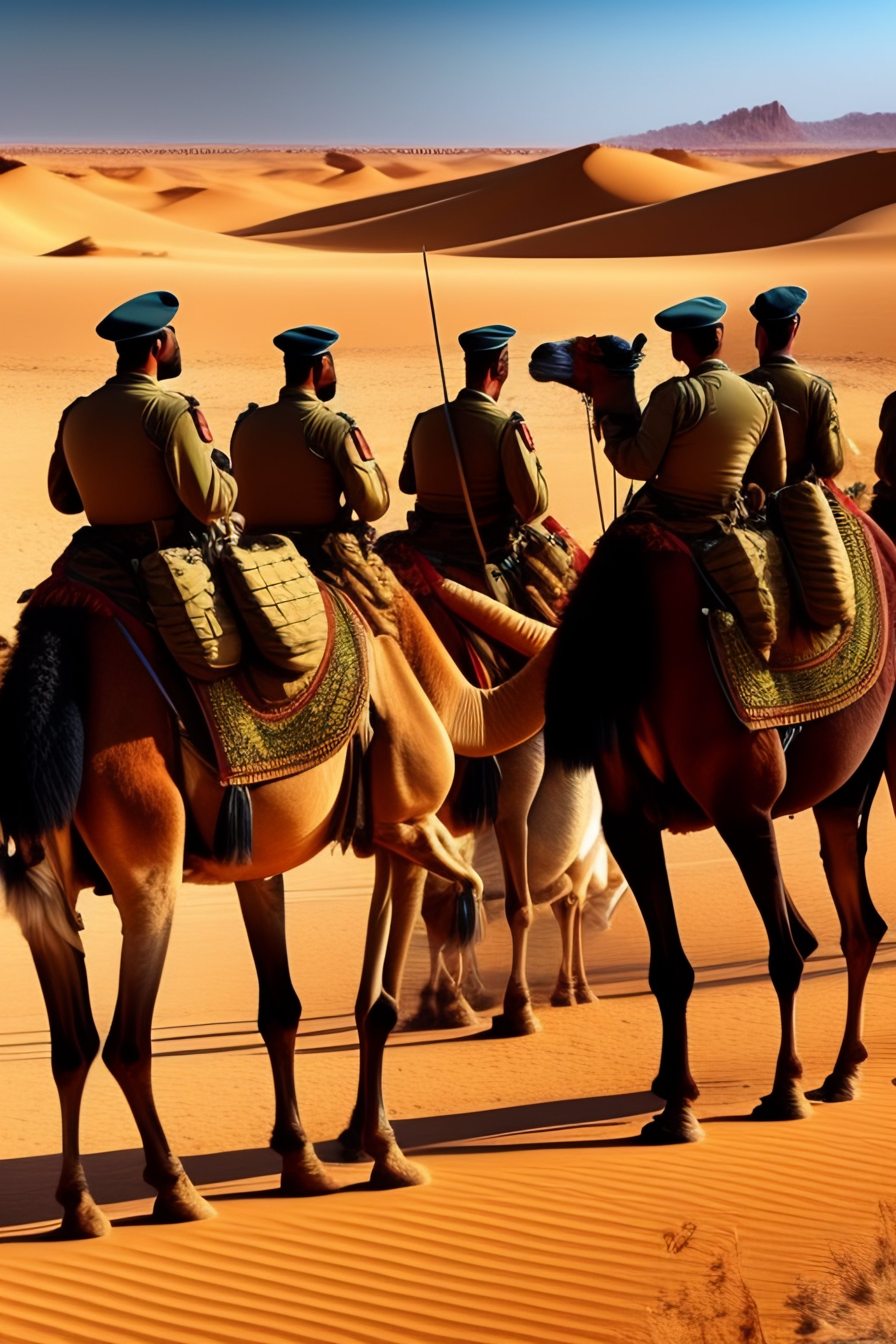 Lexica - CAMEL TROOPS IN THE DESERT