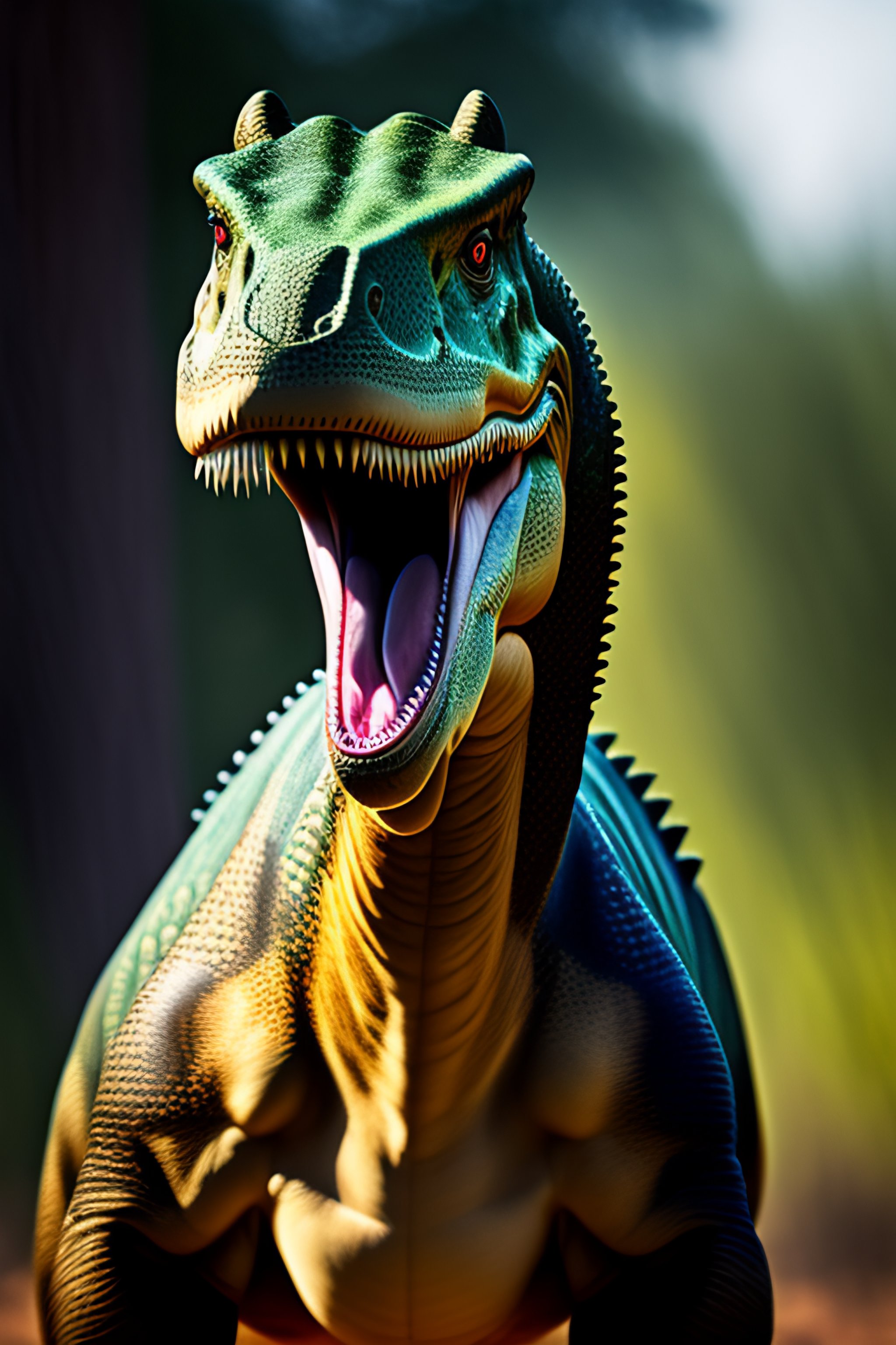 Lexica - Portrait of a dinosaur