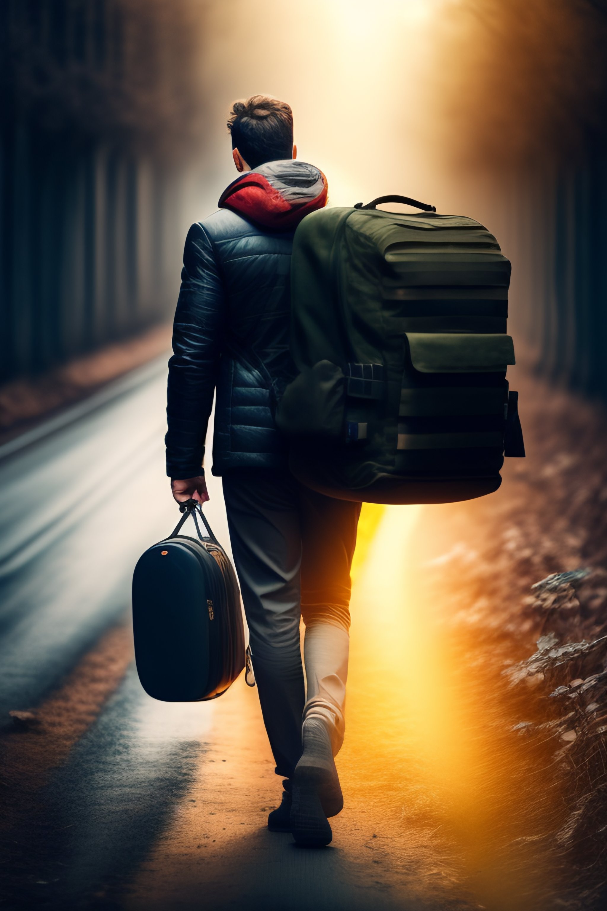 Lexica - Man leaving everything and going