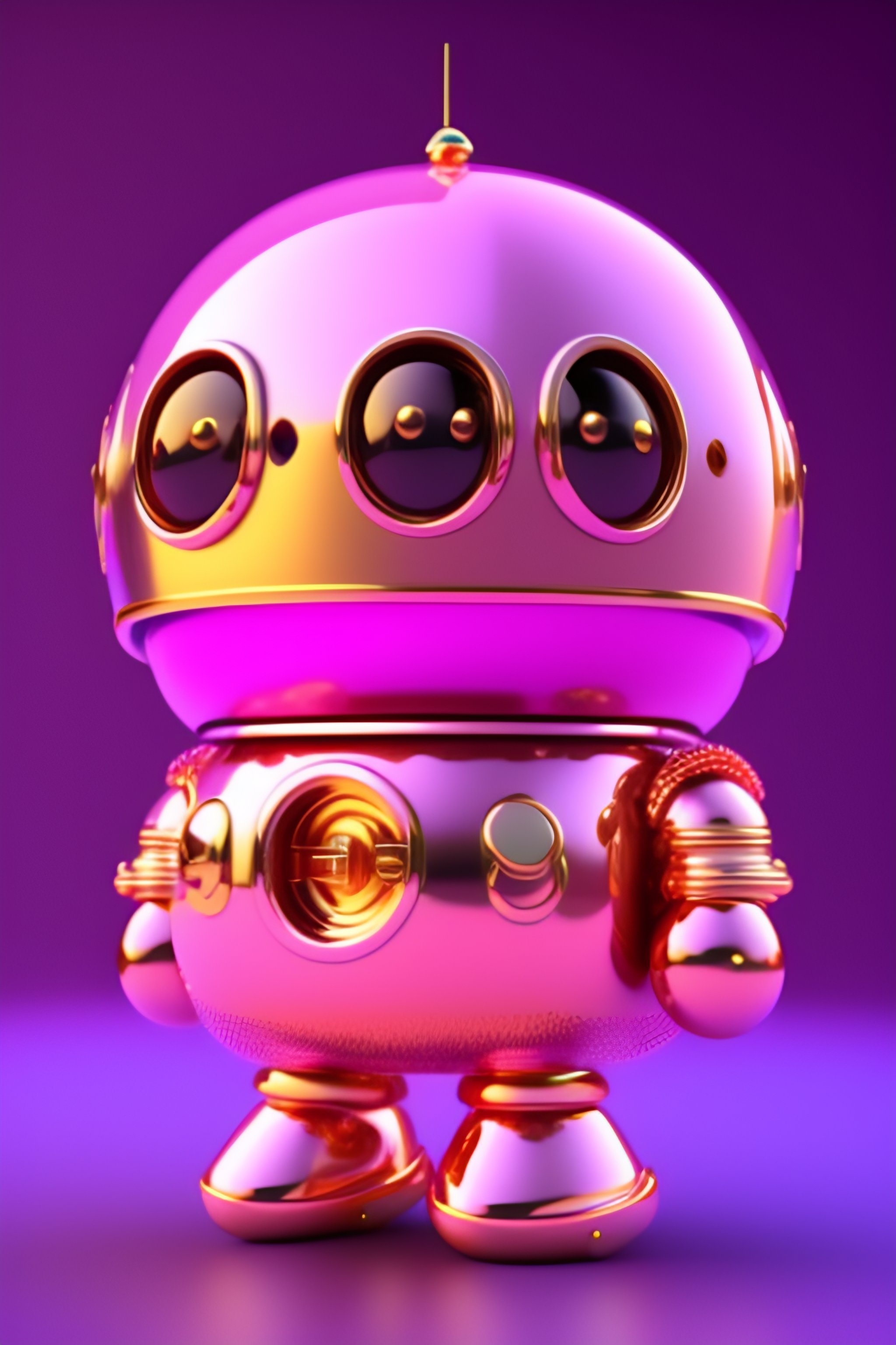 Lexica - 3d render of cute pink happy robot in astro suit by pixar, dancing