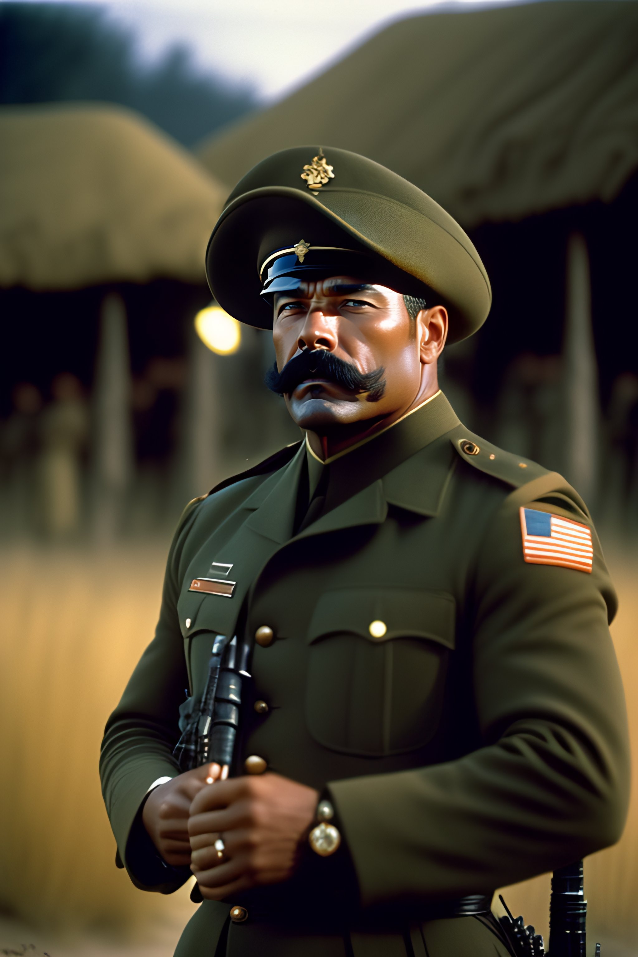 Lexica - Anthropomorphic frog as oversized muscular war general in war ...