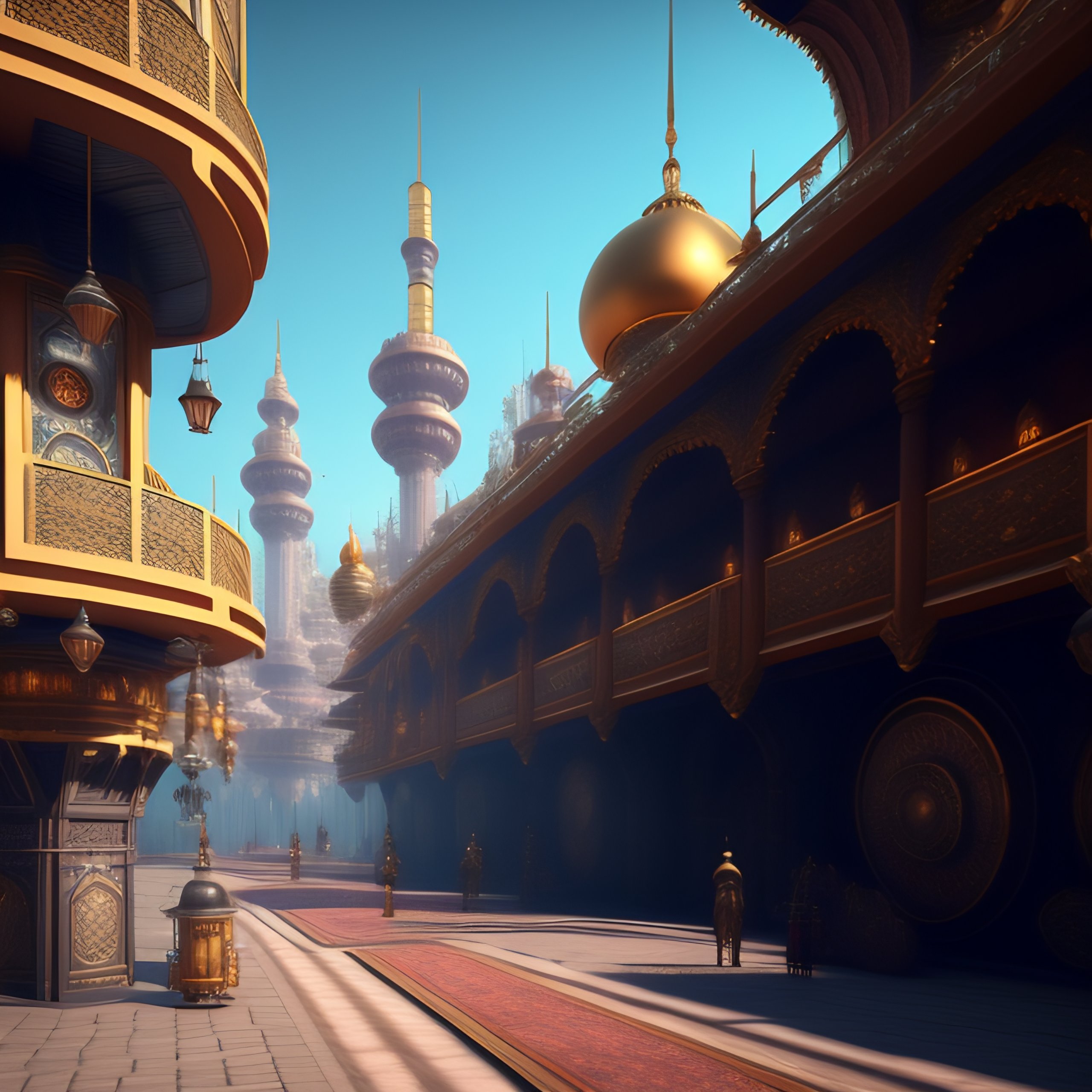 Lexica - Cyberpunk and steampunk ottoman city, 8k, redshift render