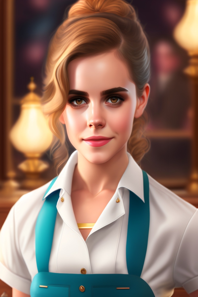 Lexica - Emma Watson as a waitress, detailed clothing, Photograph, full ...