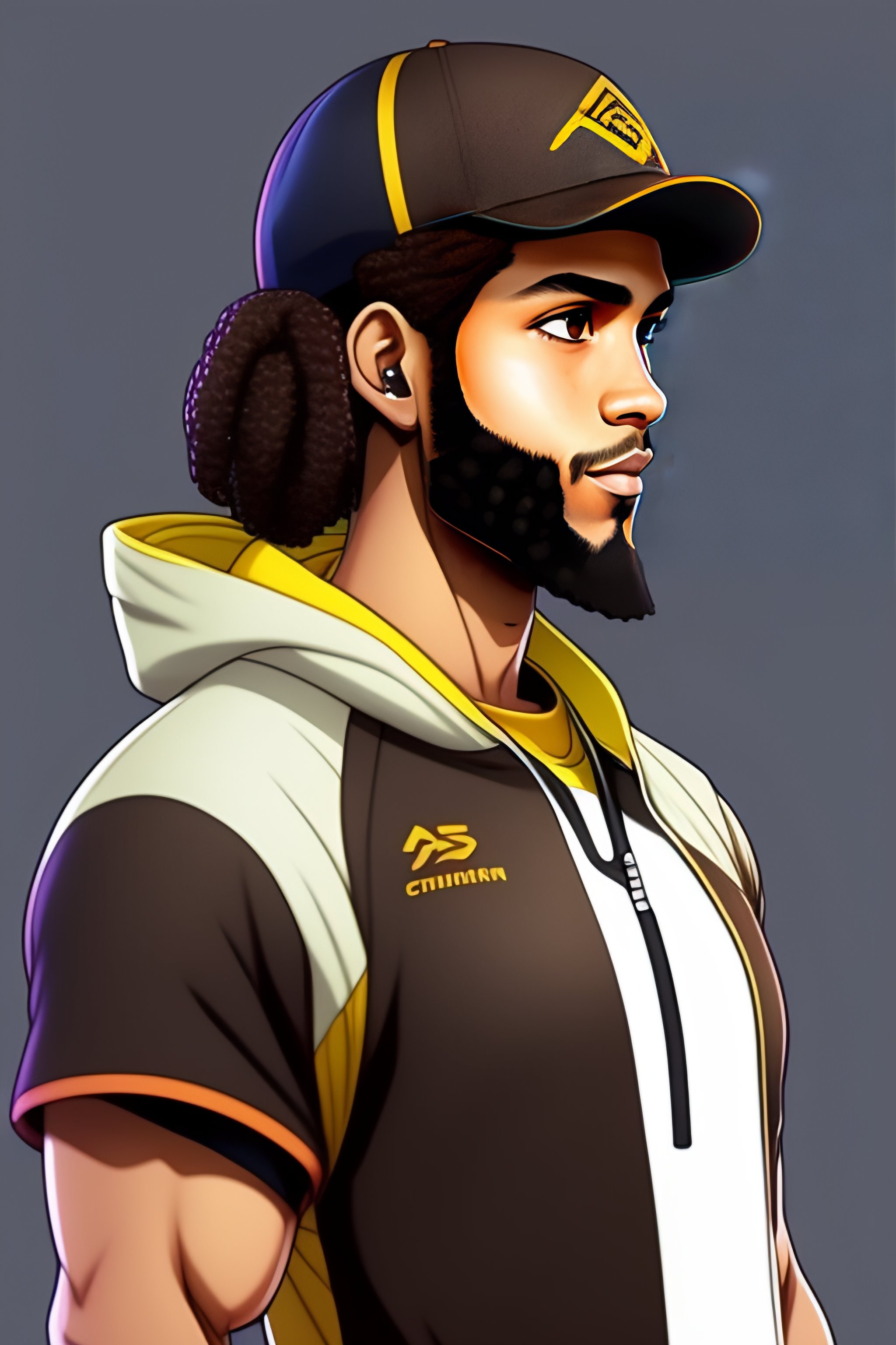 Lexica - Male brown Pokemon trainer with hair twists and a beard in ...