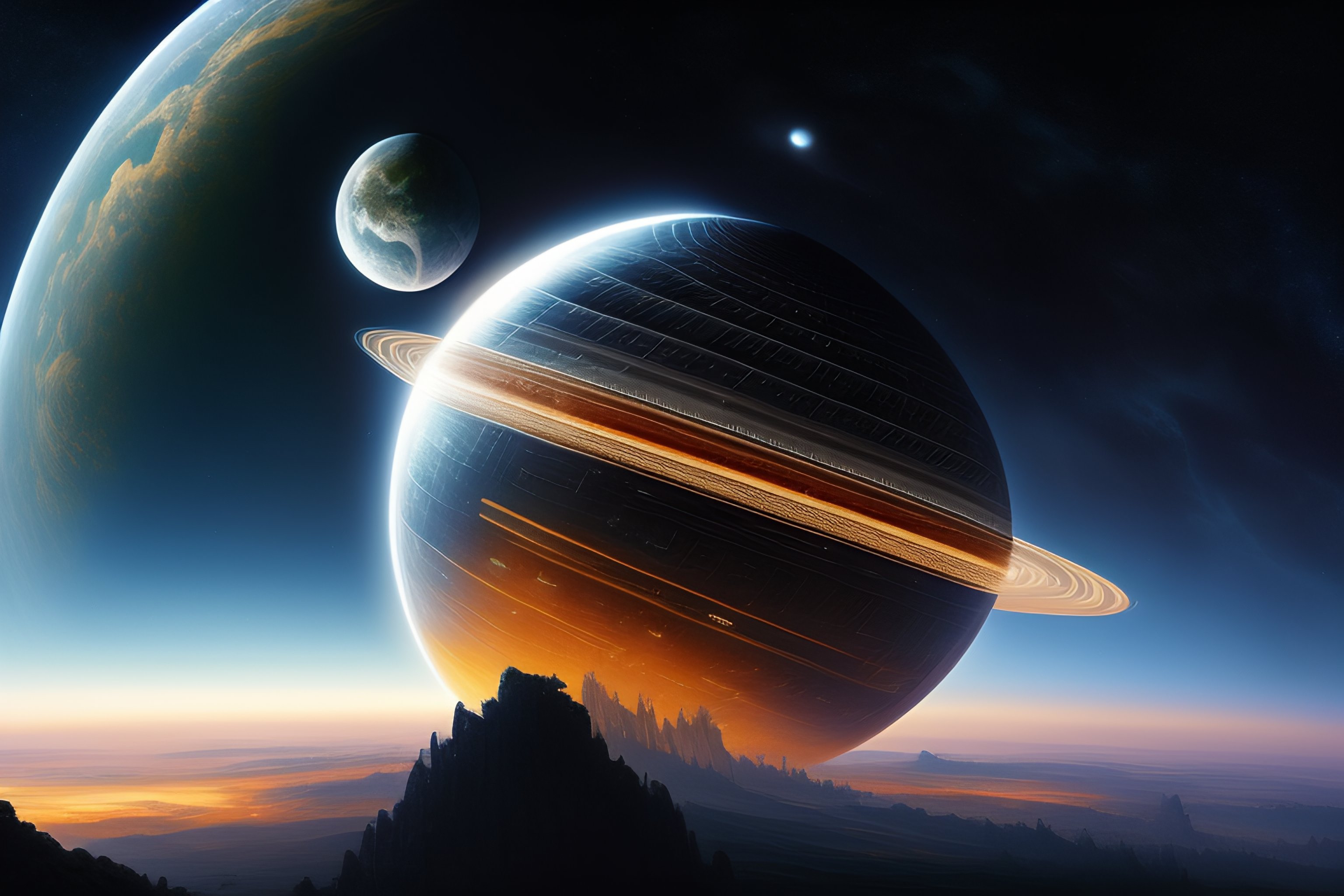 Lexica - Photo of a dyson sphere as a satellite of earth, scifi ...