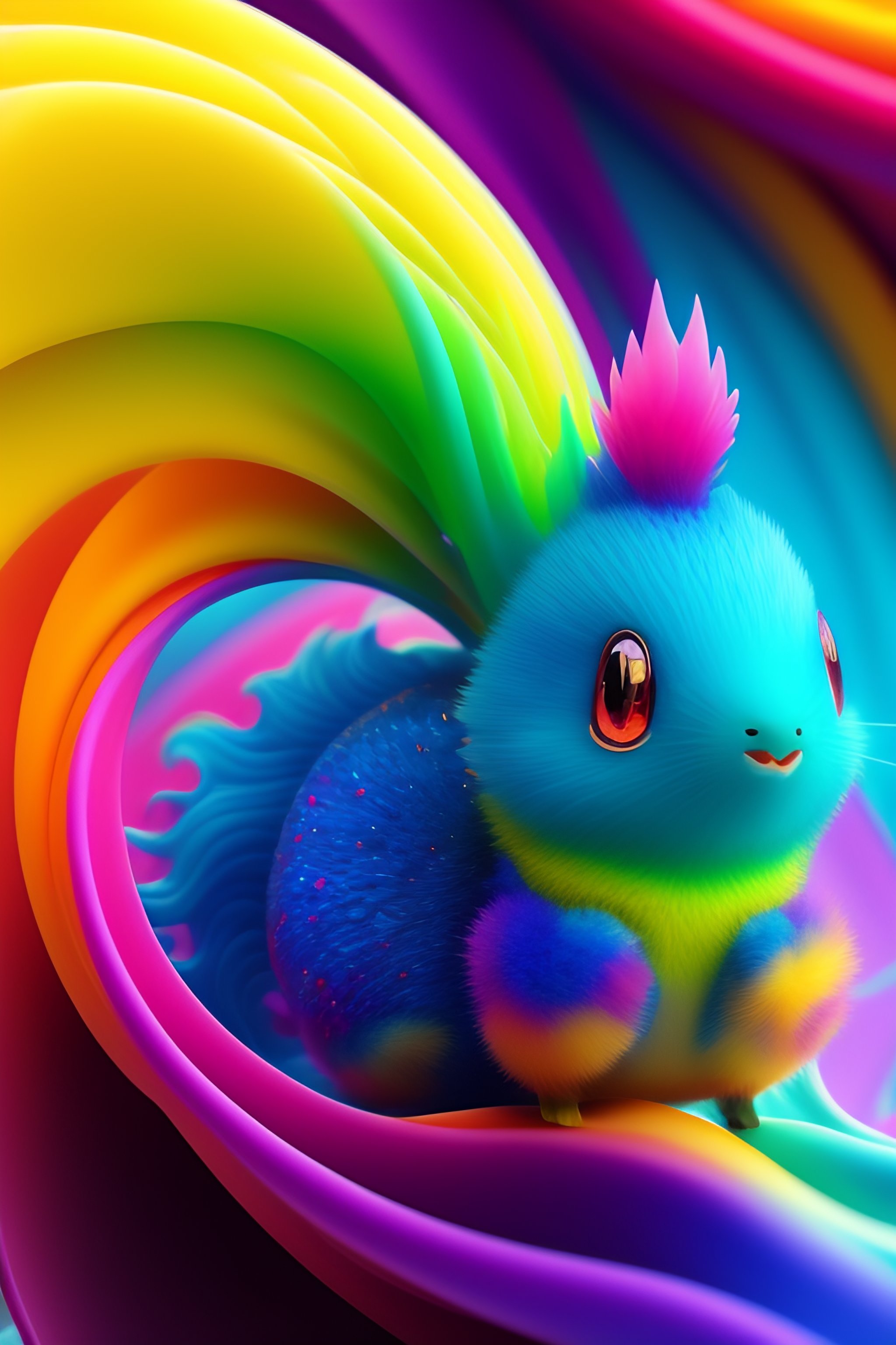 Lexica - A close-up of a colorful Pokemon inspired by underwater ink ...