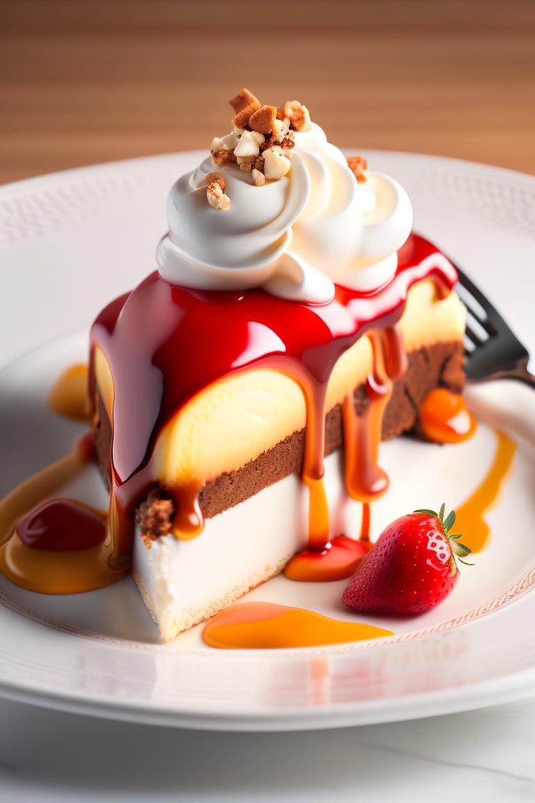 Lexica - /imagine prompt: A tempting banana split dessert, with one ...